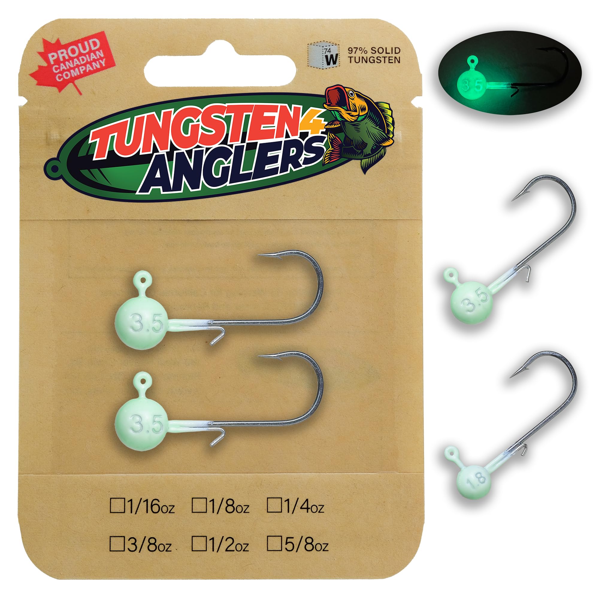 Nako 200% Sensitive Tungsten Ball Jig Heads - No Chip Black