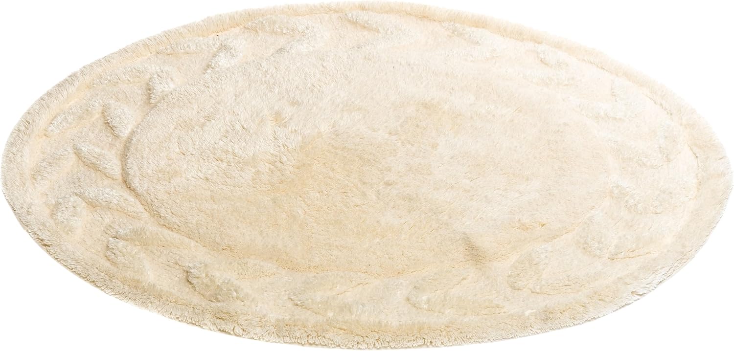 Amazon.com: Lenox Pearl Essence Round Sculpted Rug, Ivory : Home & Kitchen