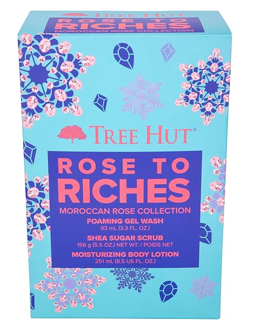 Amazon.com: Tree Hut Holiday Rose to Riches Gift Set | Limited Edition ...