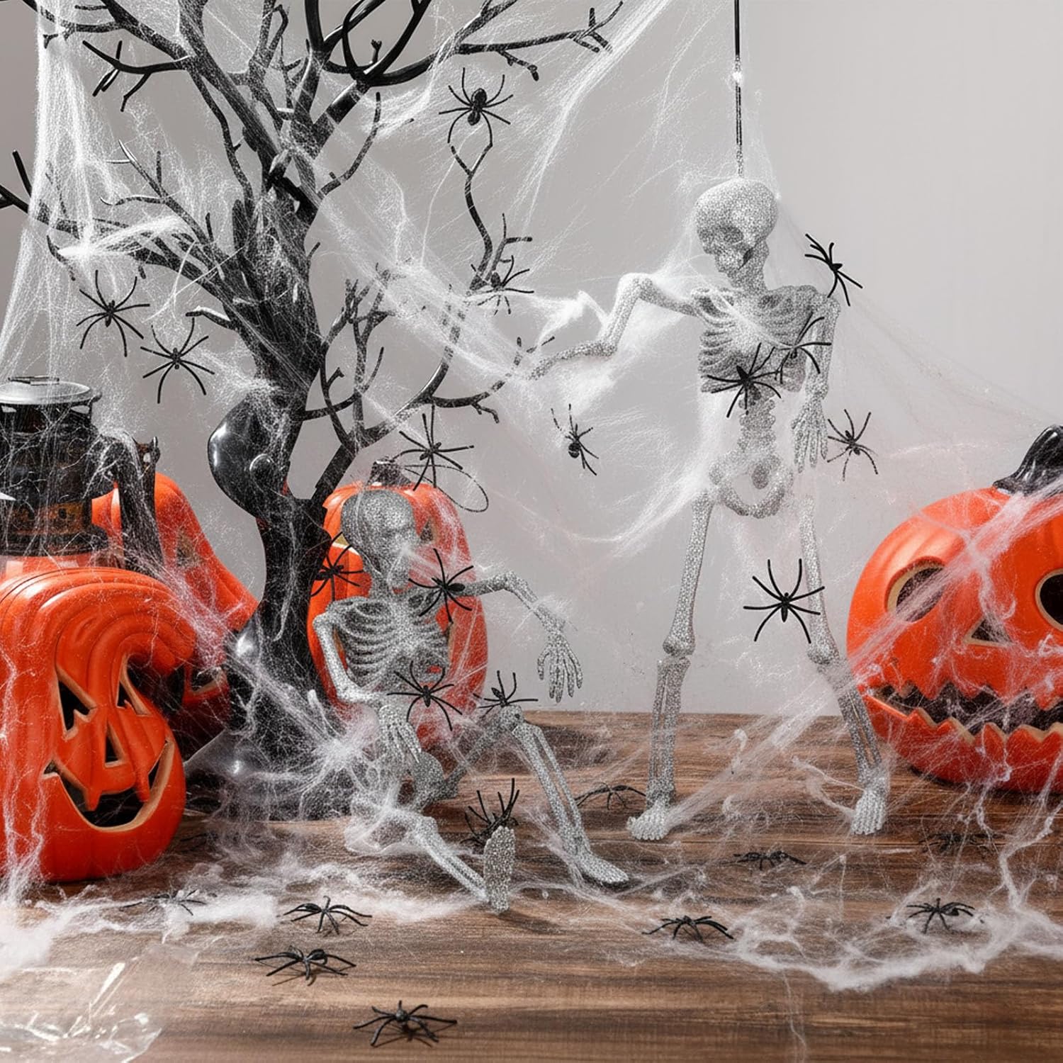 Amazon.com : Amyhill 24 Pcs Halloween Posable Glitter Skeletons ...