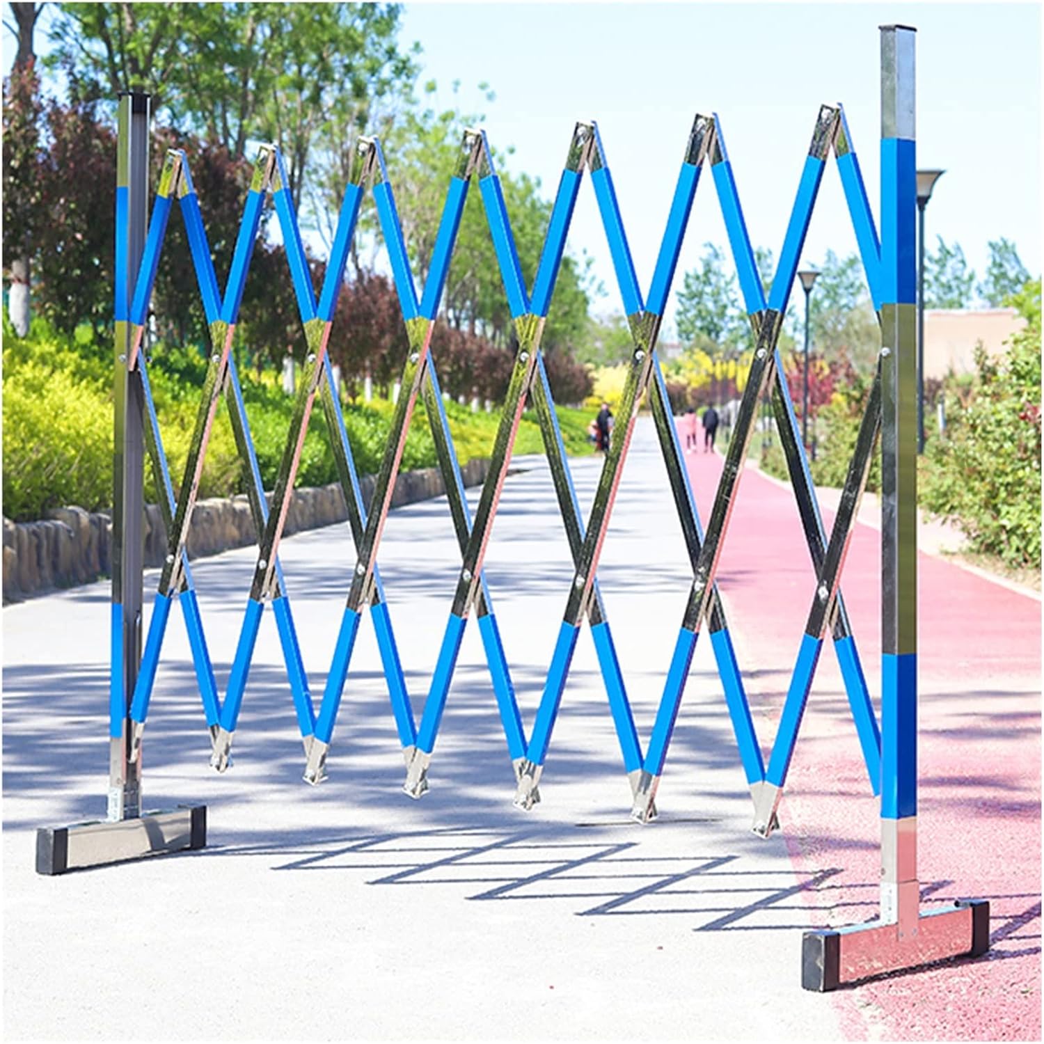 Amazon.com: Retractable Traffic Barricade,Industrial Metal Driveway ...