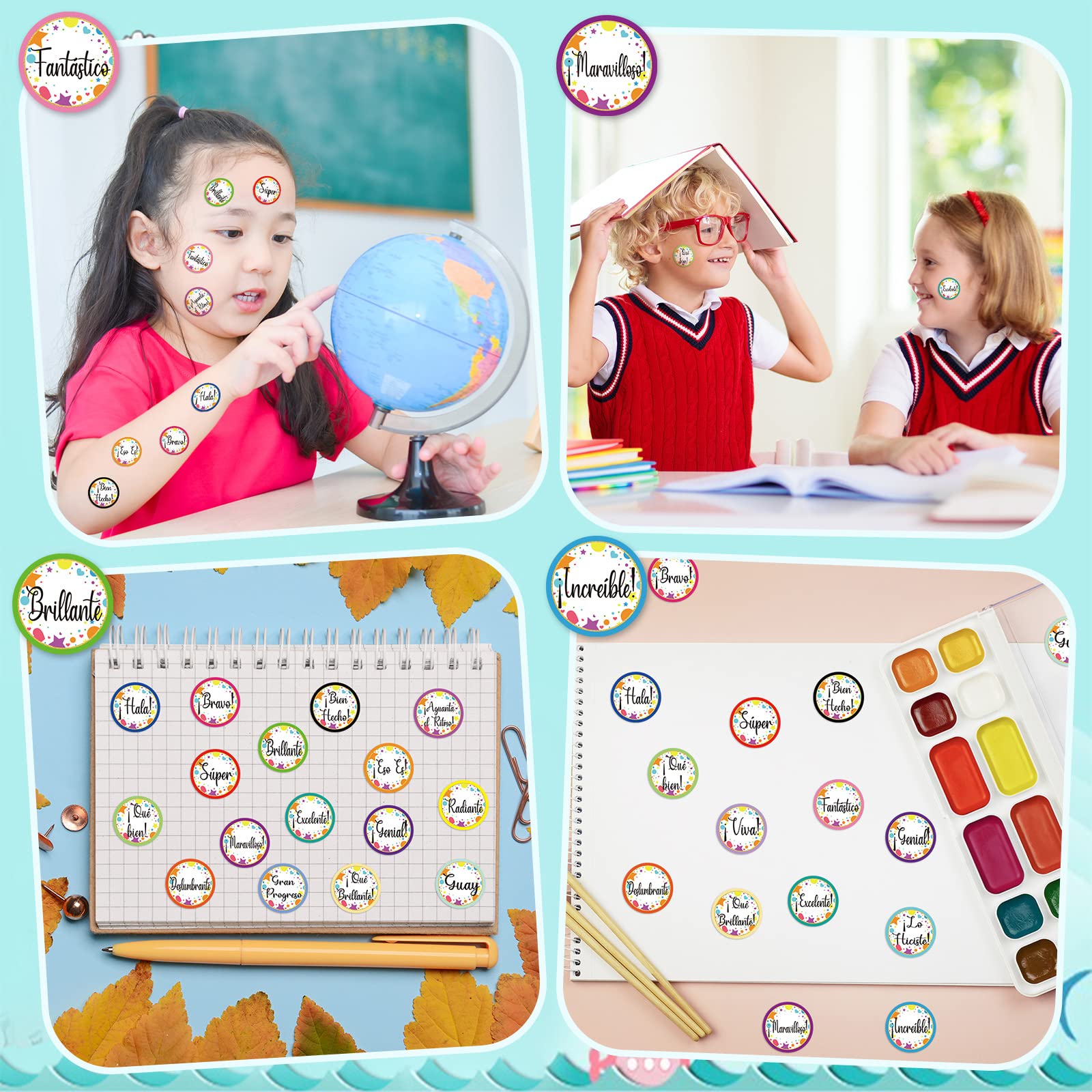 Snapklik.com : 540 Pcs Spanish Confetti Stickers For Kids Spanish ...