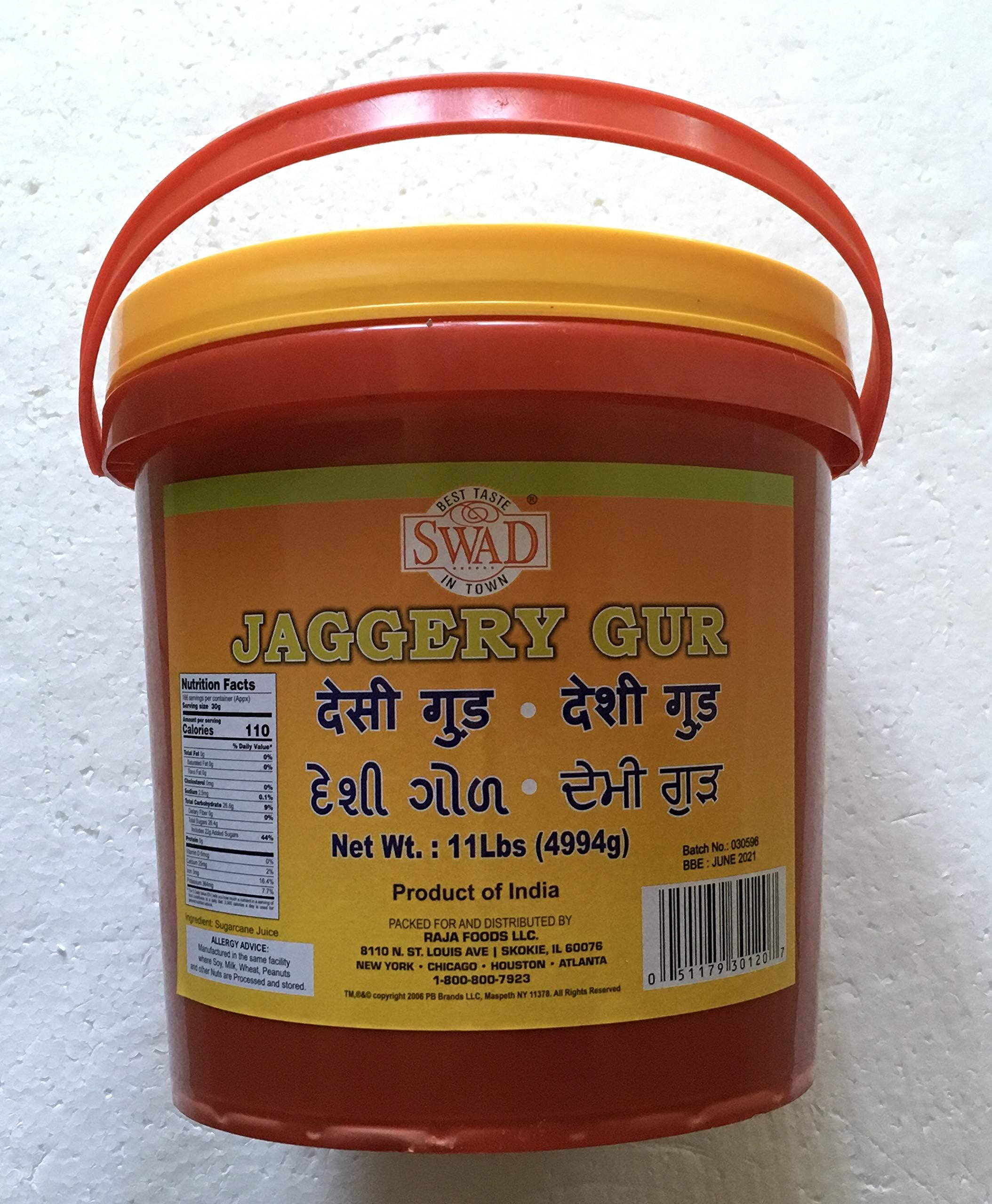 Amazon.com: Swad Jaggery Gur (Desi Gur) - 11 Pound : Grocery & Gourmet Food