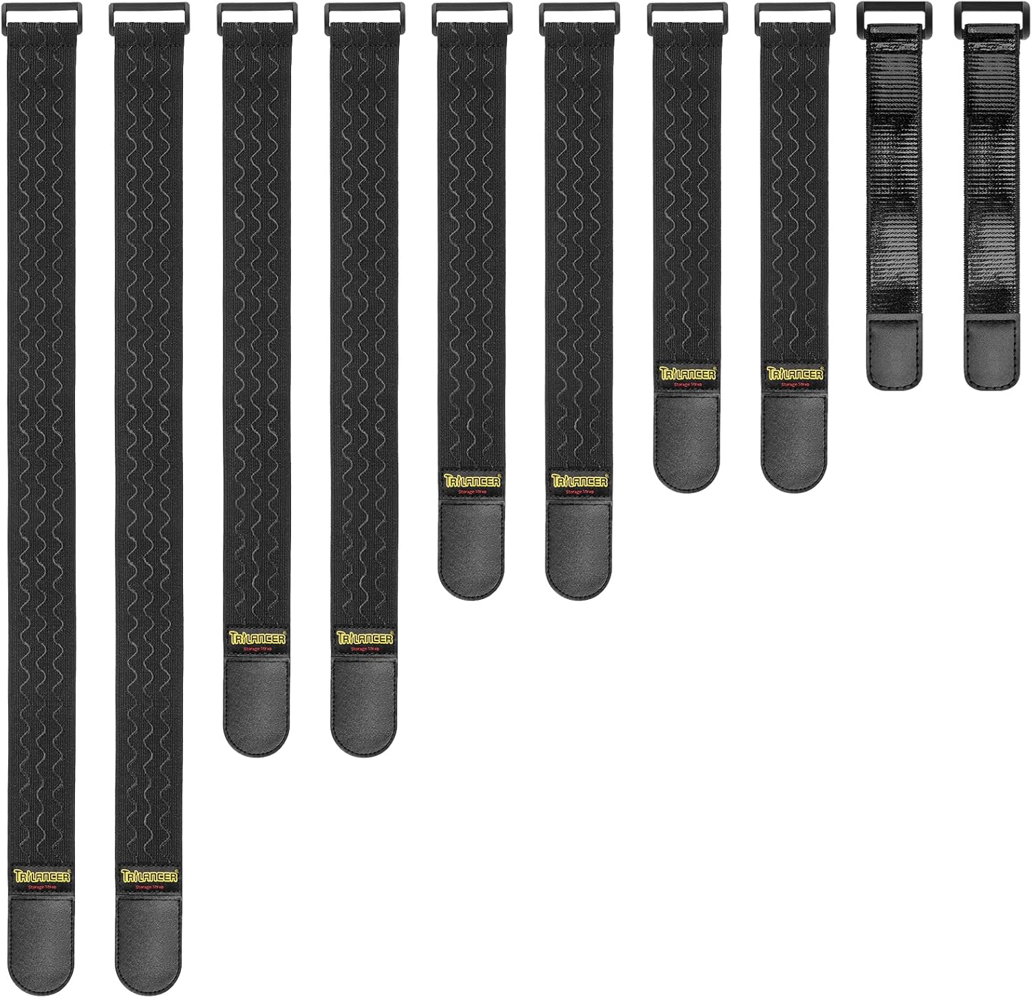 Amazon.com: Trilancer Elastic Cinch Straps with Anti-Slip Strips, 5 ...