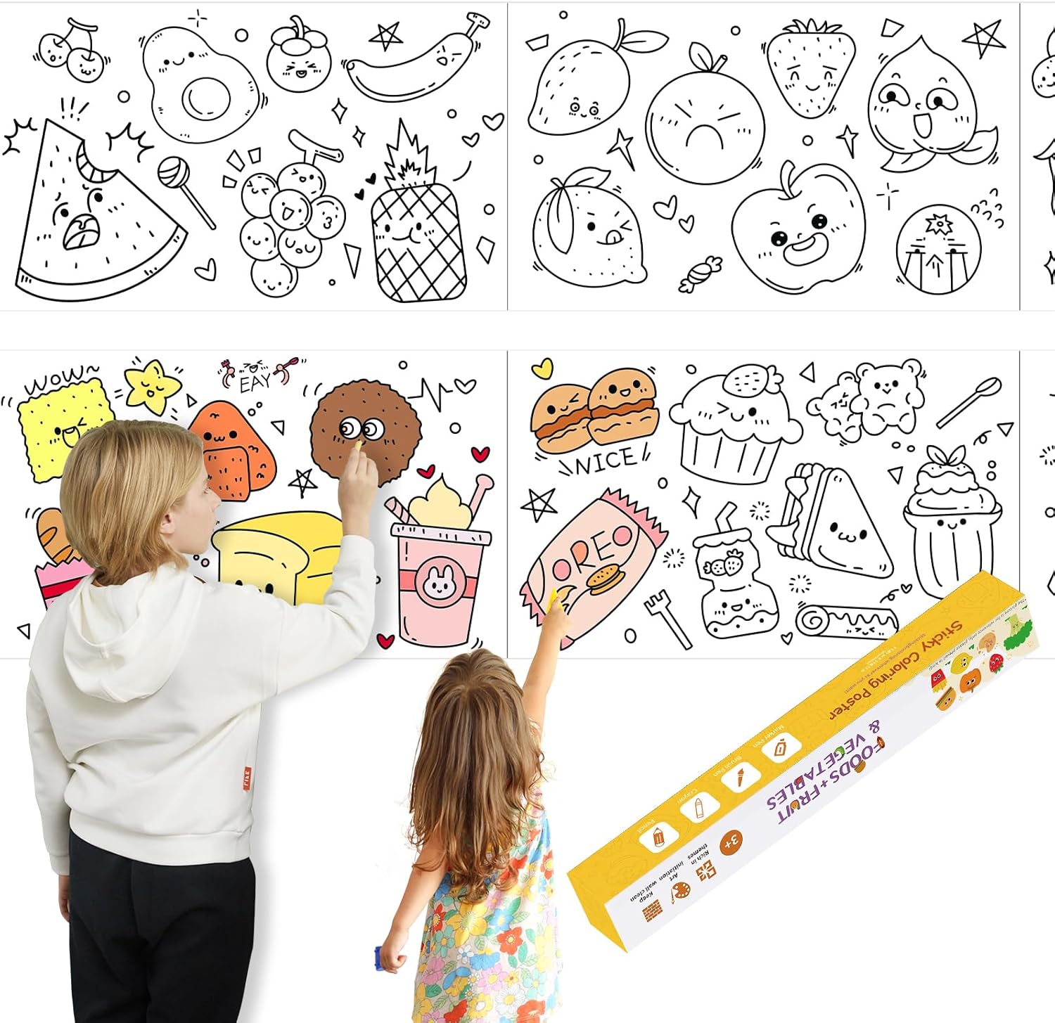 Amazon.com: Coloring Paper Roll for Kids,Children's Drawing Roll,118×11 ...