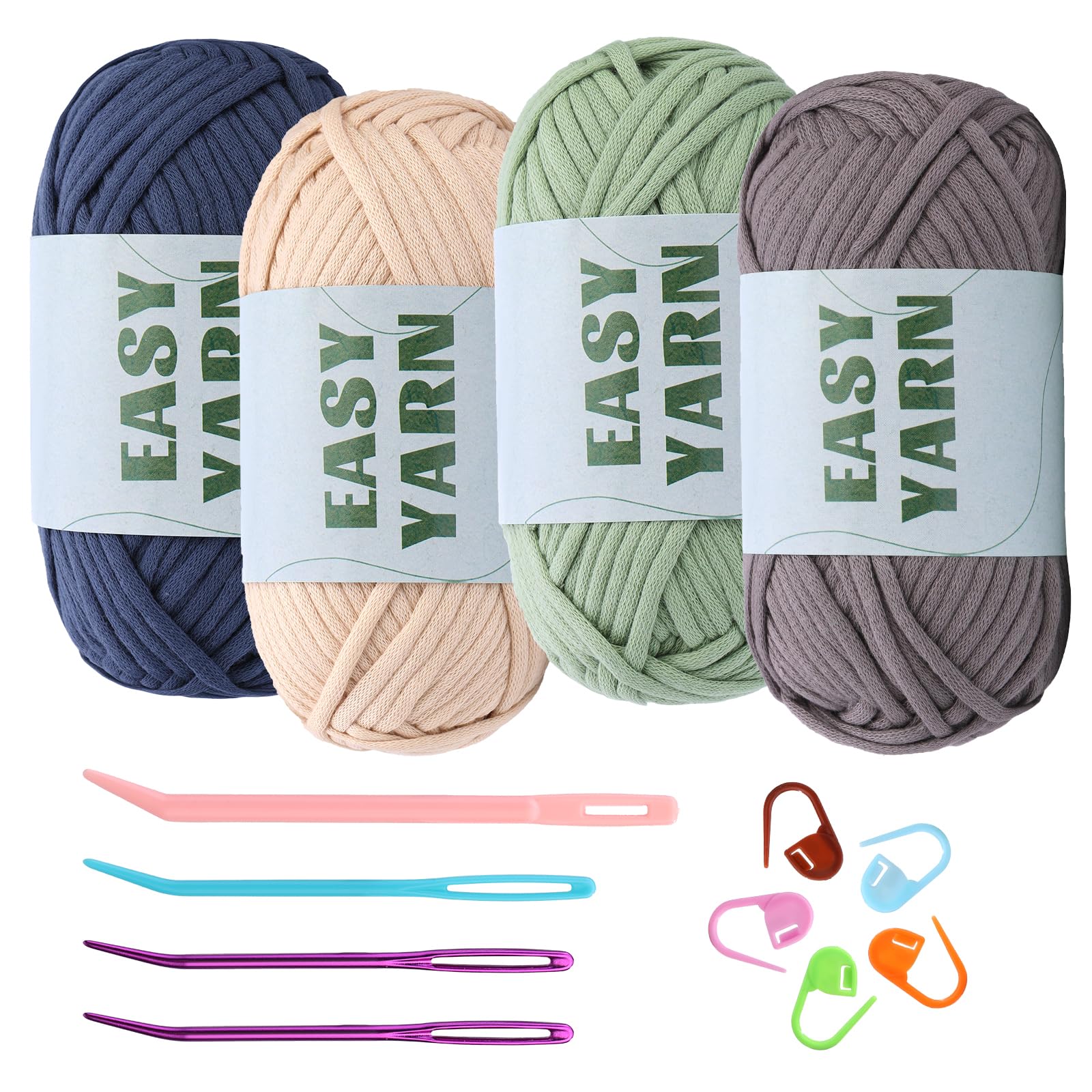 Amazon.com: UzecPk 4x50g Beginners Crochet Yarn, Easy Yarn, Beginner ...