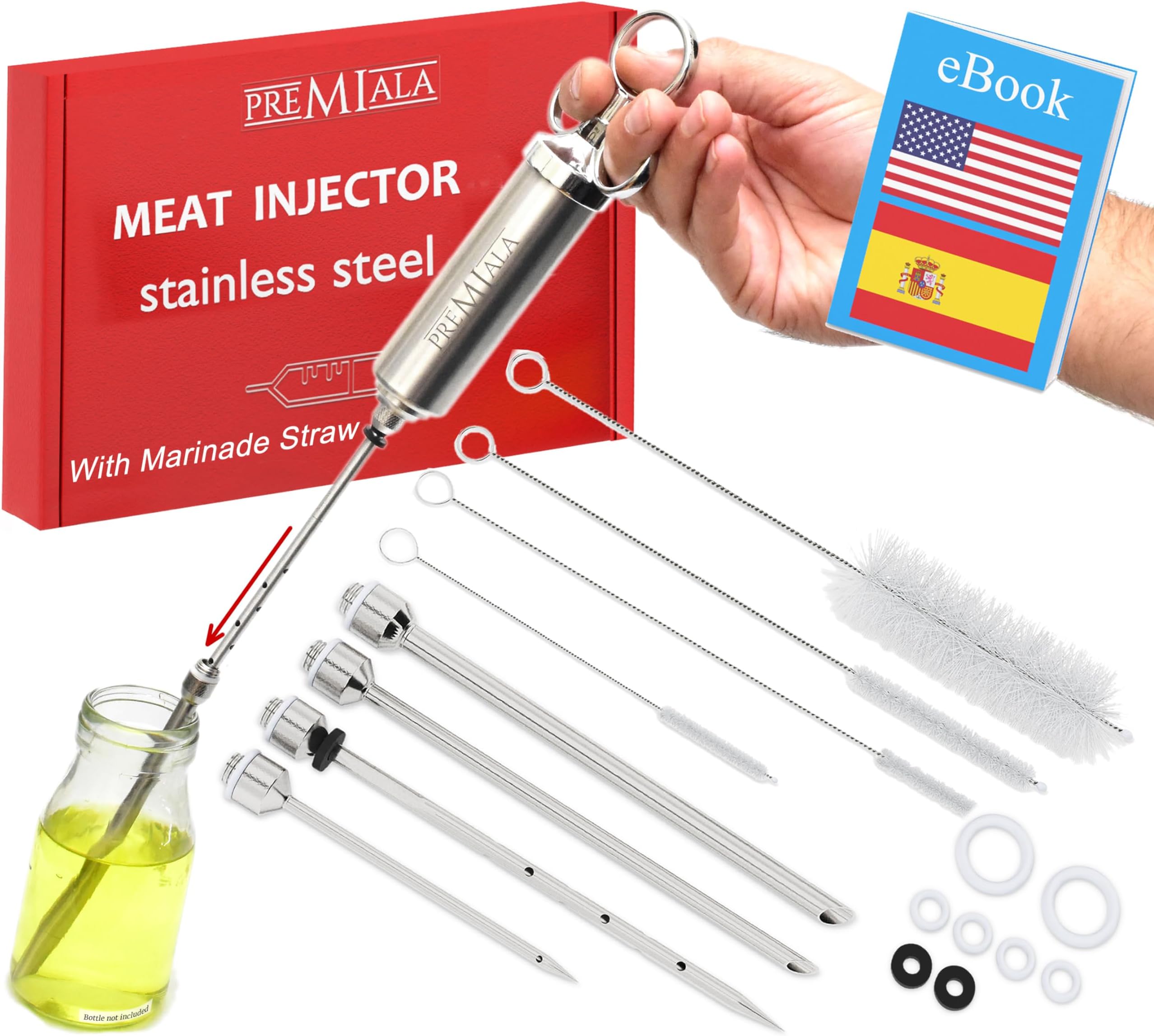 DePango Seringue Alimentaire, Injecteur de Marinade Professionnel avec ...