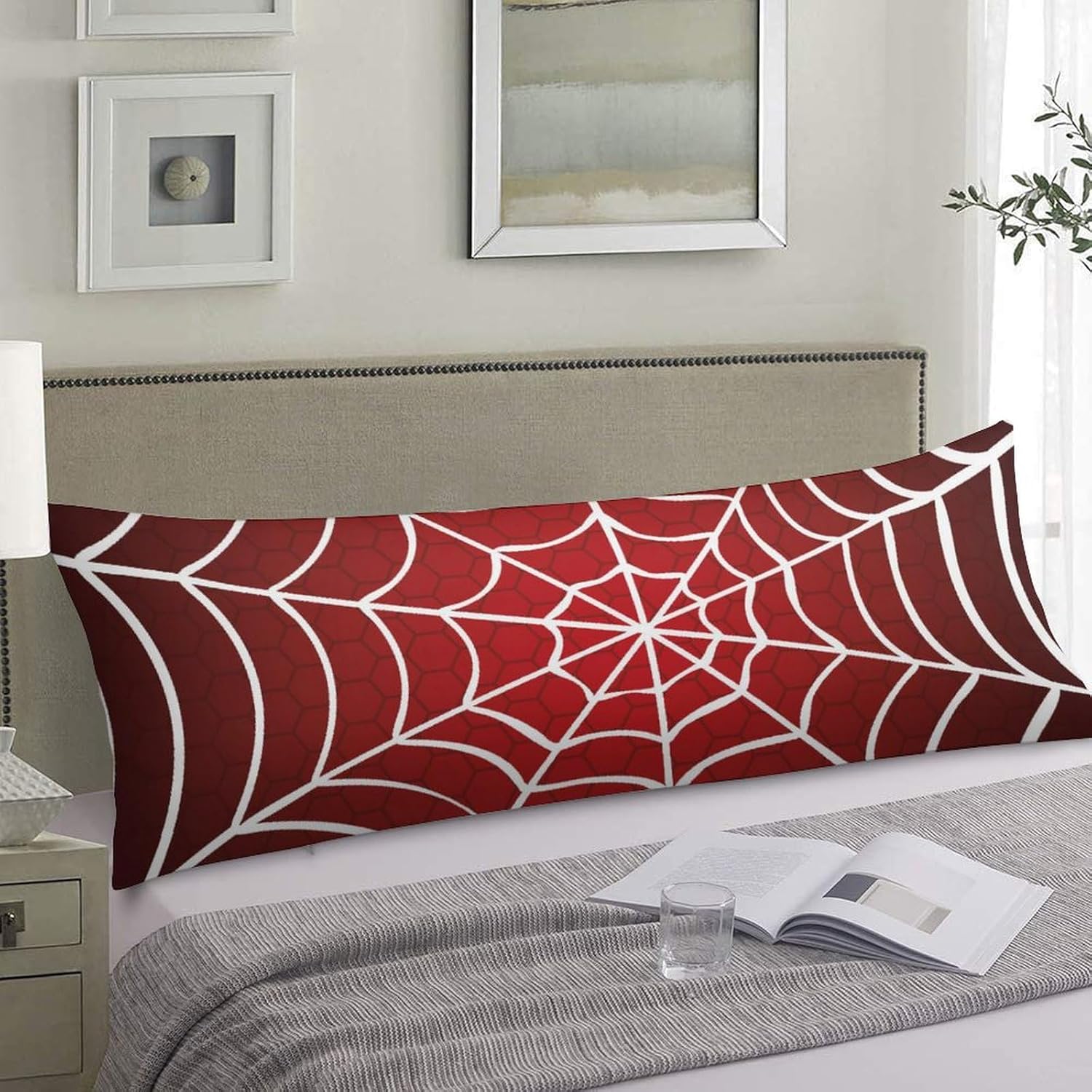 Amazon.com: WINTYE Cartoon Spider Web Body Pillow Cover 20×54in with ...