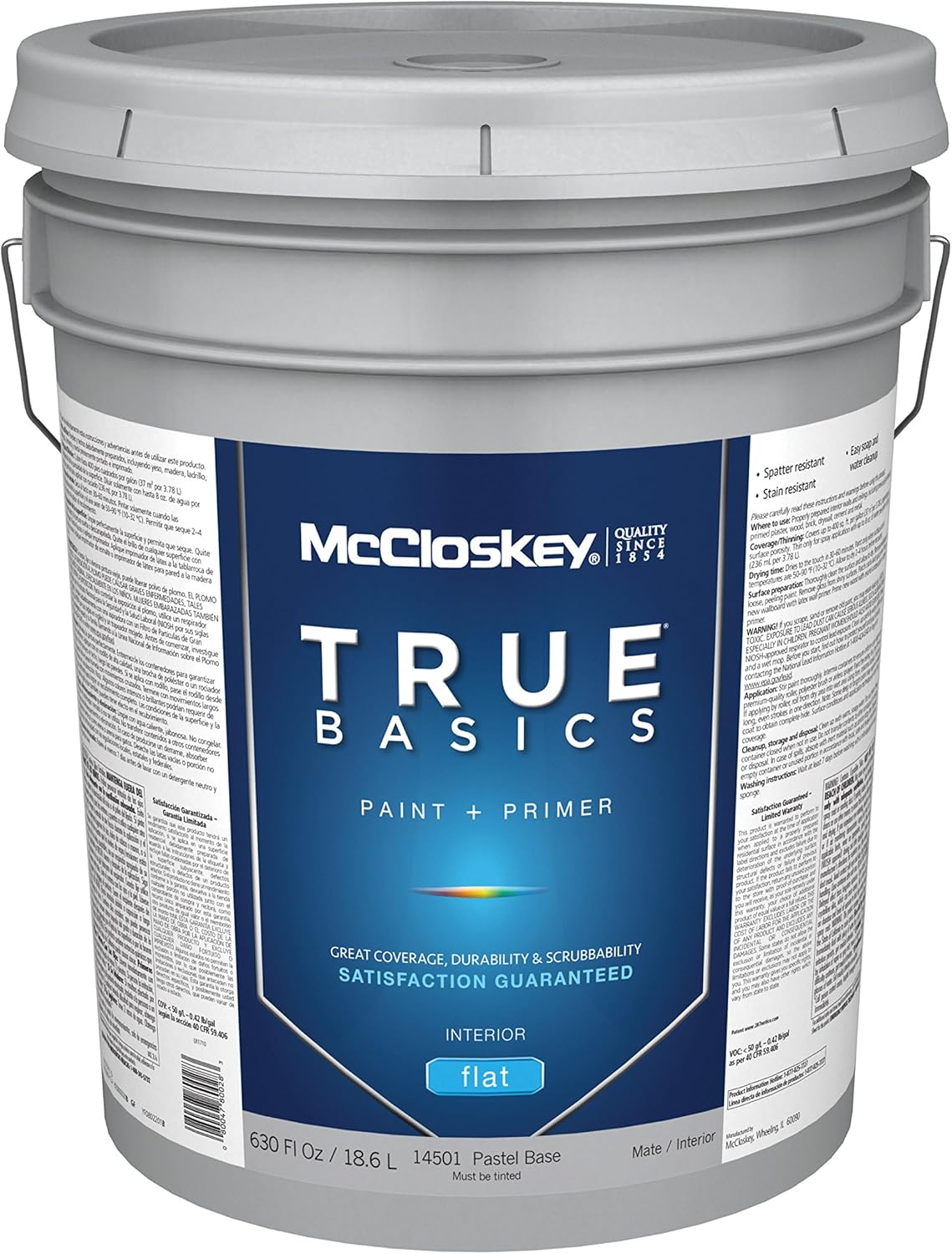 Amazon.com: PAINT INTR FLAT PASTEL BS PAIL : Industrial & Scientific