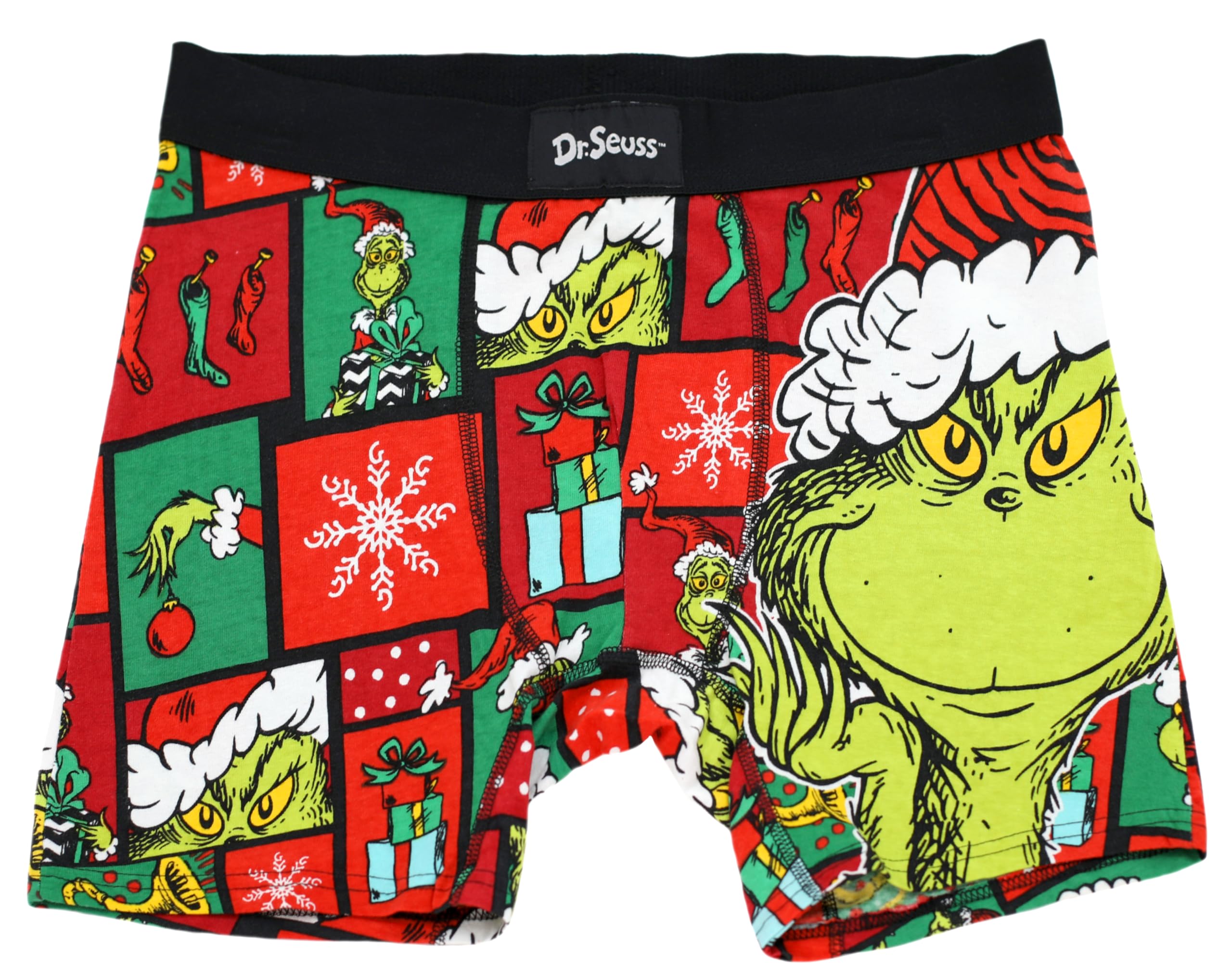 Buy Dr. Seuss The Grinch Merry Grinchmas Santa Grinch Buffalo Plaid ...