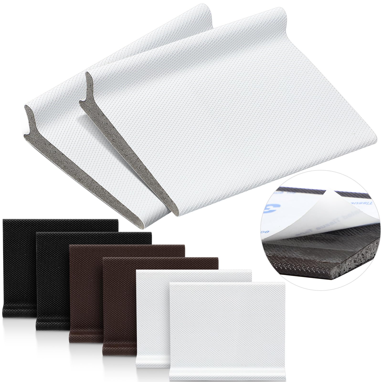 Jetec 6 Pieces Self-Adhesive Door Corner Seals, Weather Stripping Wedge ...