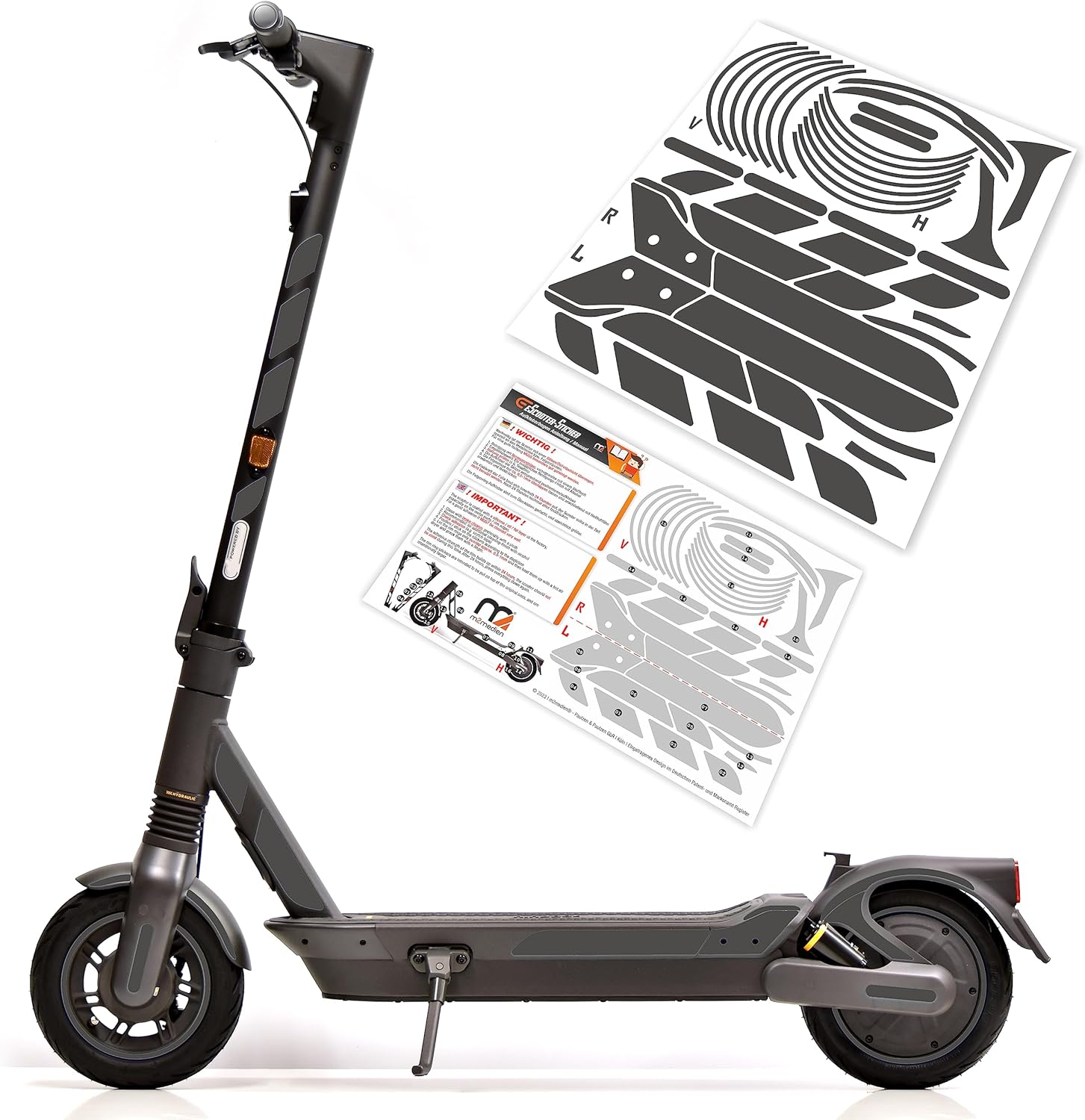 Aufkleber-Set/Sticker Set geeignet für Segway Ninebot MAX G2D E-Scooter ...