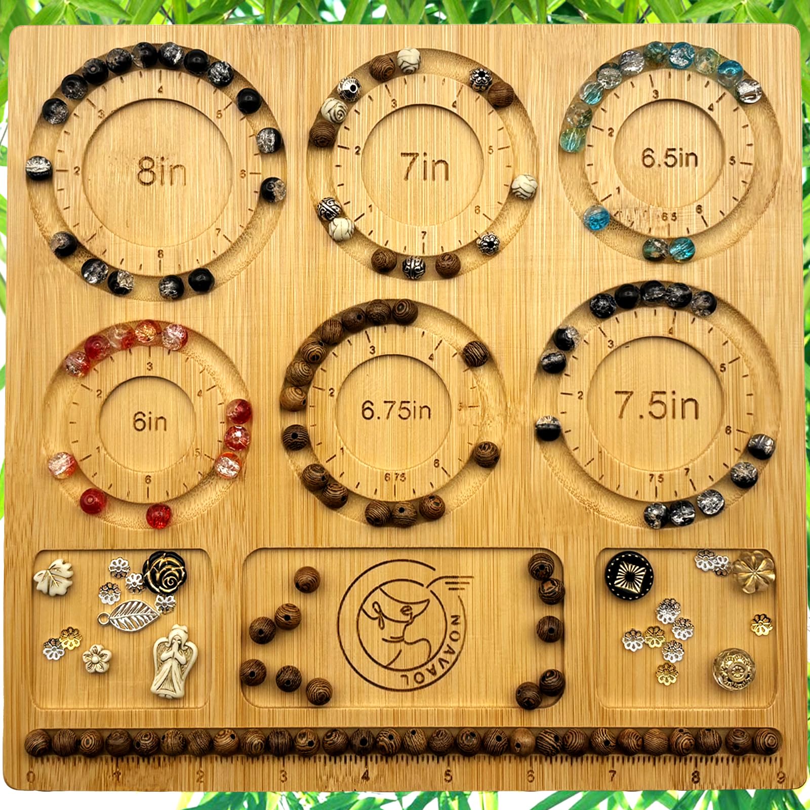 NOAVAOL Bead Boards for Jewelry Making, Combi Bamboo Beading Board for ...
