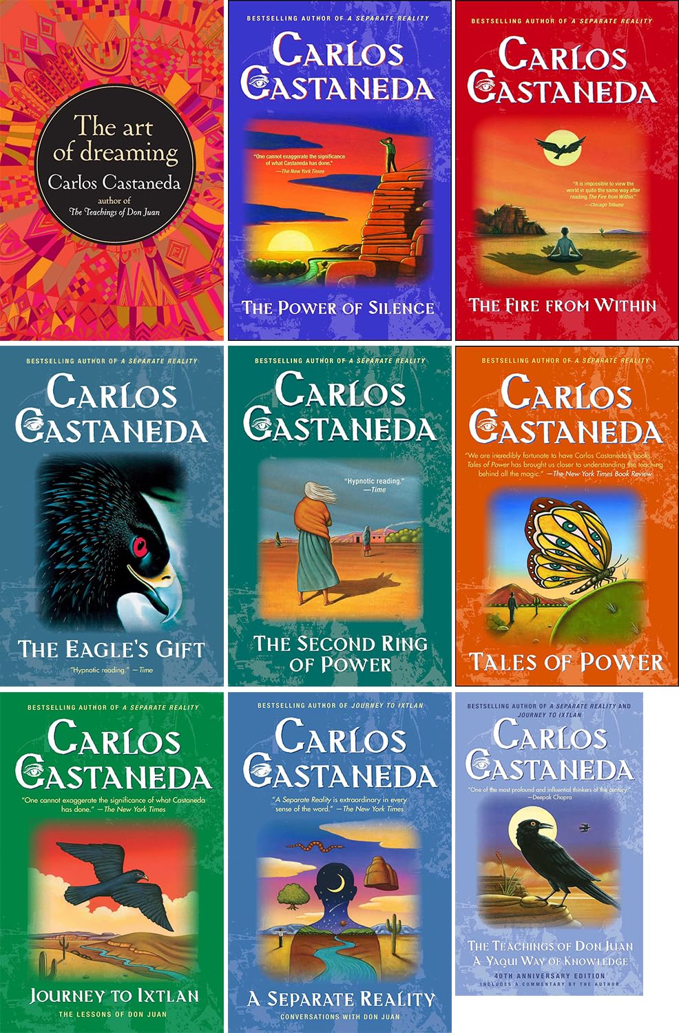 Carlos Castaneda's 9 Book Set: The Teachings of Don Juan, A Separate ...