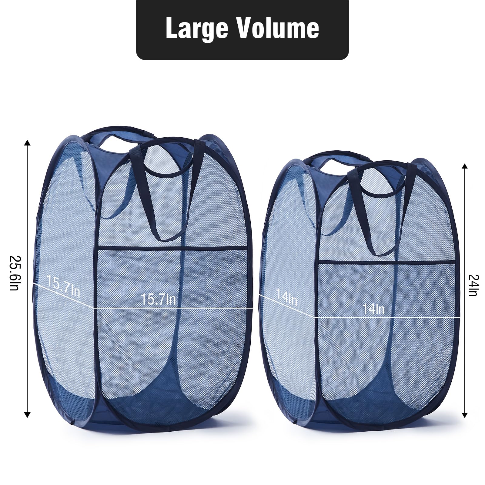 Snapklik.com : TECHMILLY Upgraded 105L Collapsible Mesh Pop Up Laundry ...