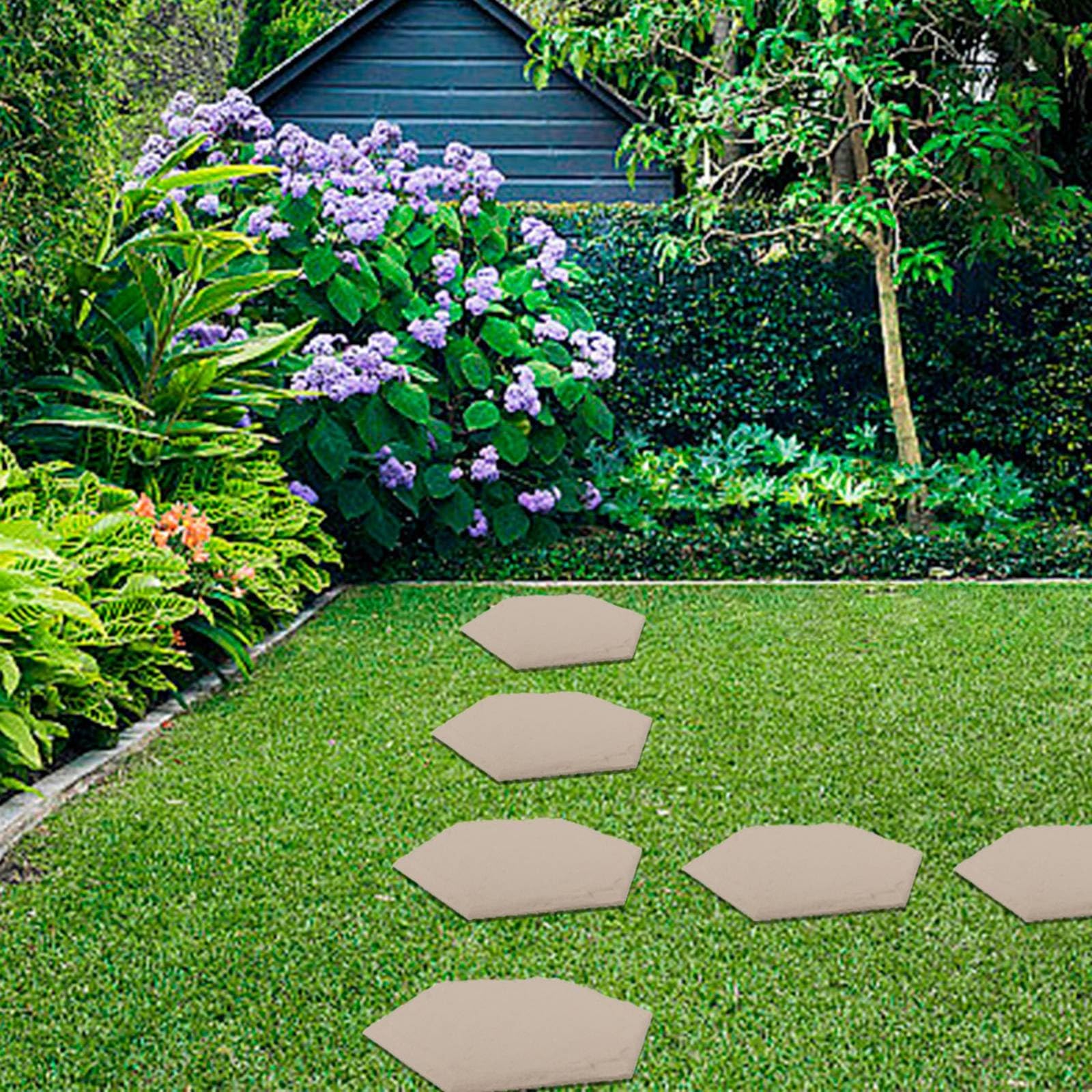 Pavimentos De Piedra Para Jardín Stomp Stone Round Pebble Stepping