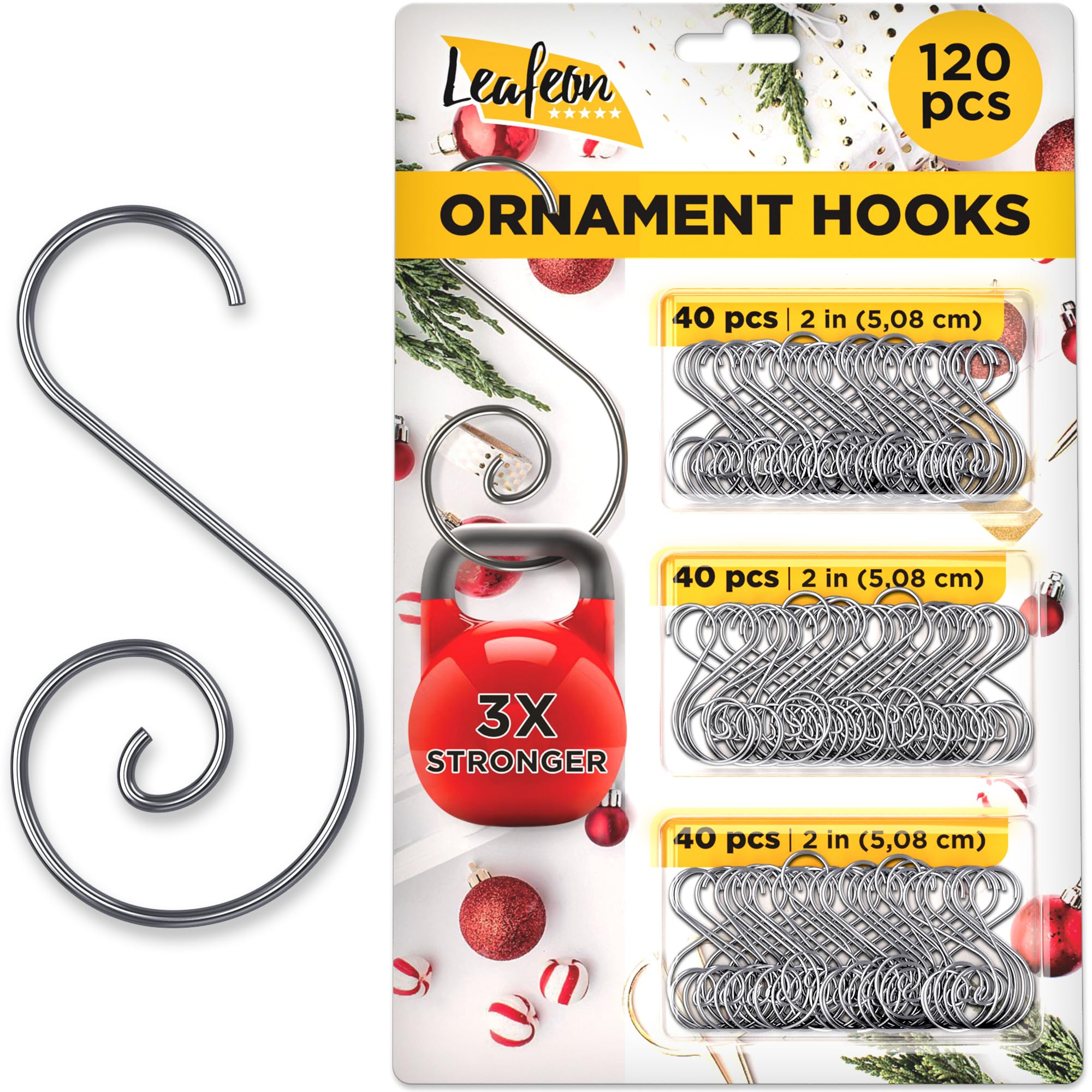 Amazon.com: 120 Pack Christmas Ornament Hooks – Perfect Ornaments Hooks ...