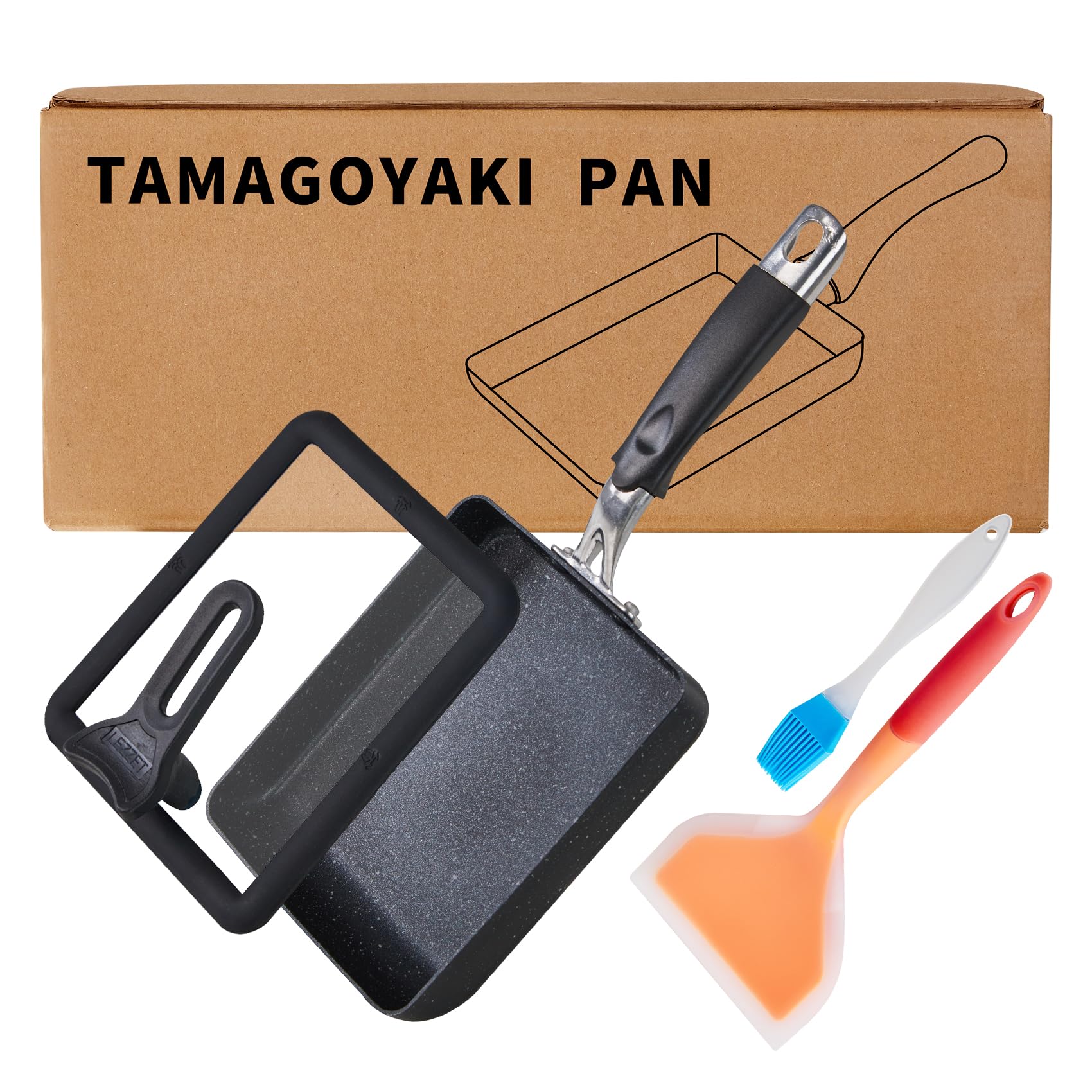 Premium Tamagoyaki Pan 7" x 6" - Japanese Omelette Pan Nonstick ...