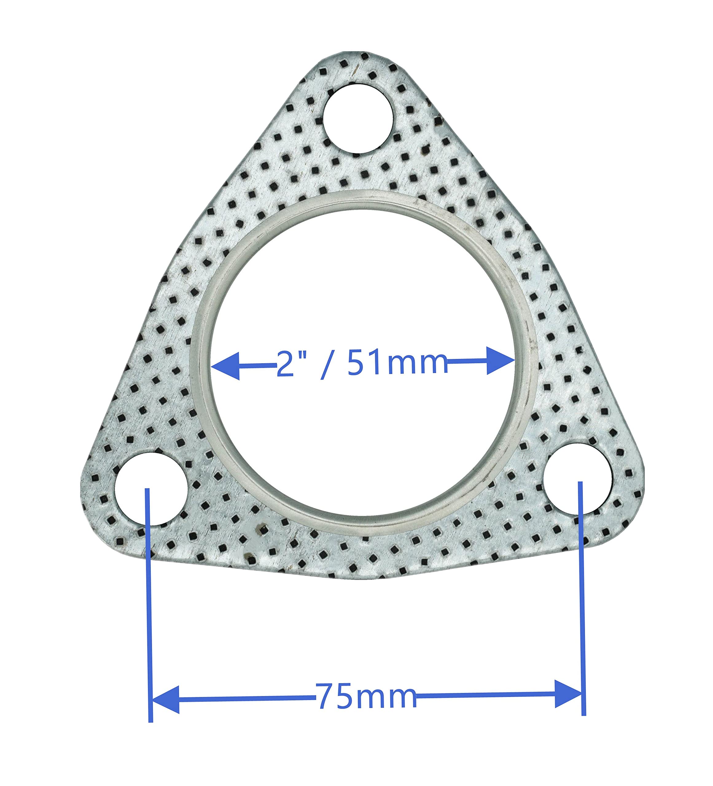 Snapklik.com : SHINTONES 5 PCS 2 Inch 3-Bolt Exhaust Flange Gasket ...