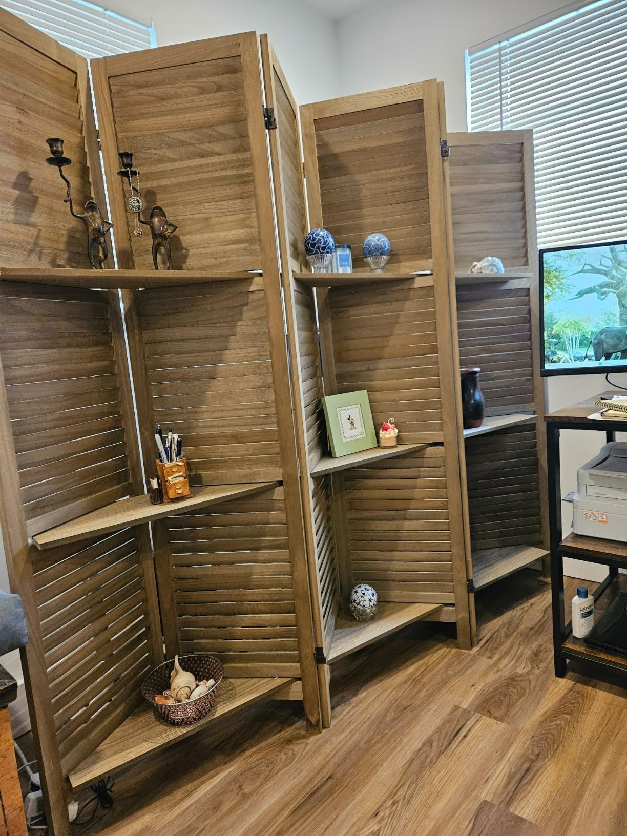 $30/mo - Finance ECOMEX Room Divider 6 Panel, Wood Folding Room Divider ...