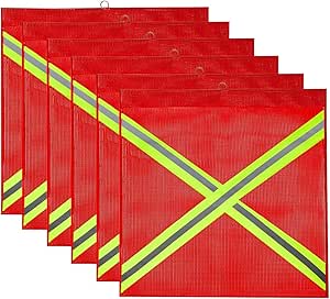 Amazon.com: Sybelleza 6Pcs Safety Flags, Red, 18 x 18 Inch, Truck Loads ...