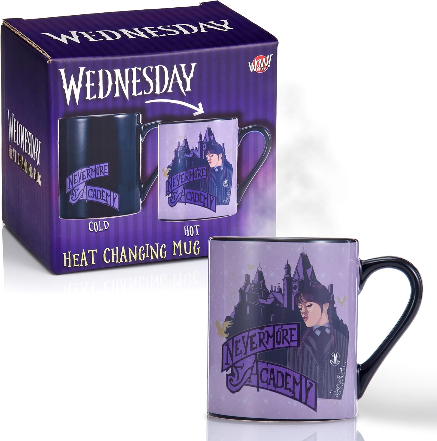 WOW STUFF! Wednesday Heat Changing Mug | Hot Coffee or Tea Reveals the ...