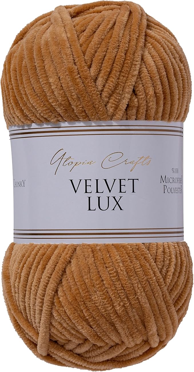 Utopia Crafts Velvet Lux Chenille Super Soft Chunky Yarn for Knitting ...