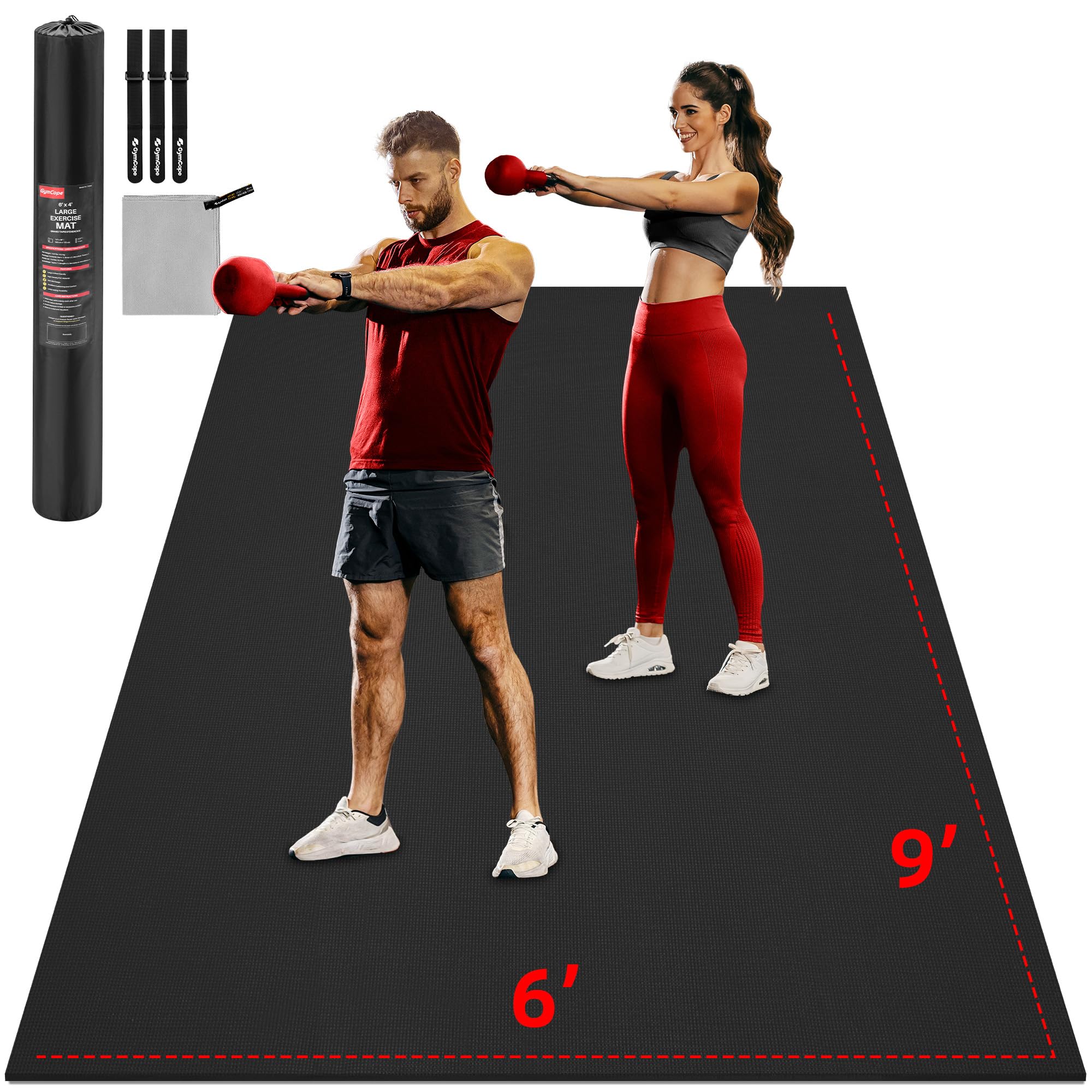 Snapklik.com : GymCope Extra Large Exercise Mat, 10x6/9x6/8x6/7x5/6x4