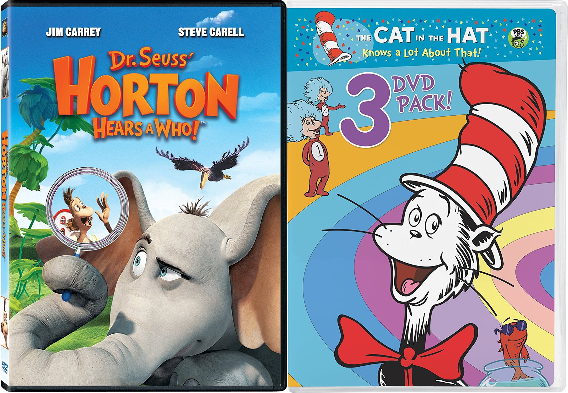 Buy Dr. Seuss Horton Hears A Who + The Cat in the Hat Knows a Lot About ...