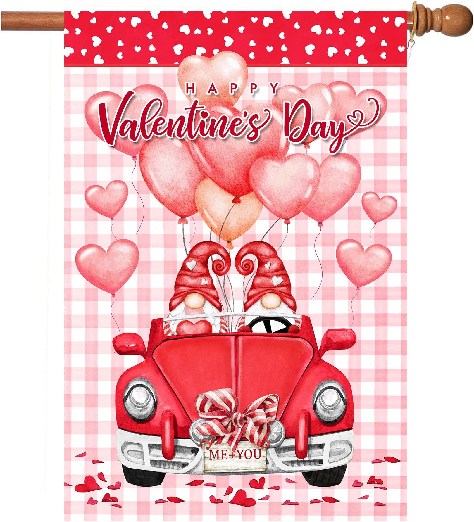Amazon.com : Akeydeco Valentine's Day Flag,12x18 Inch Valentine's Heart ...