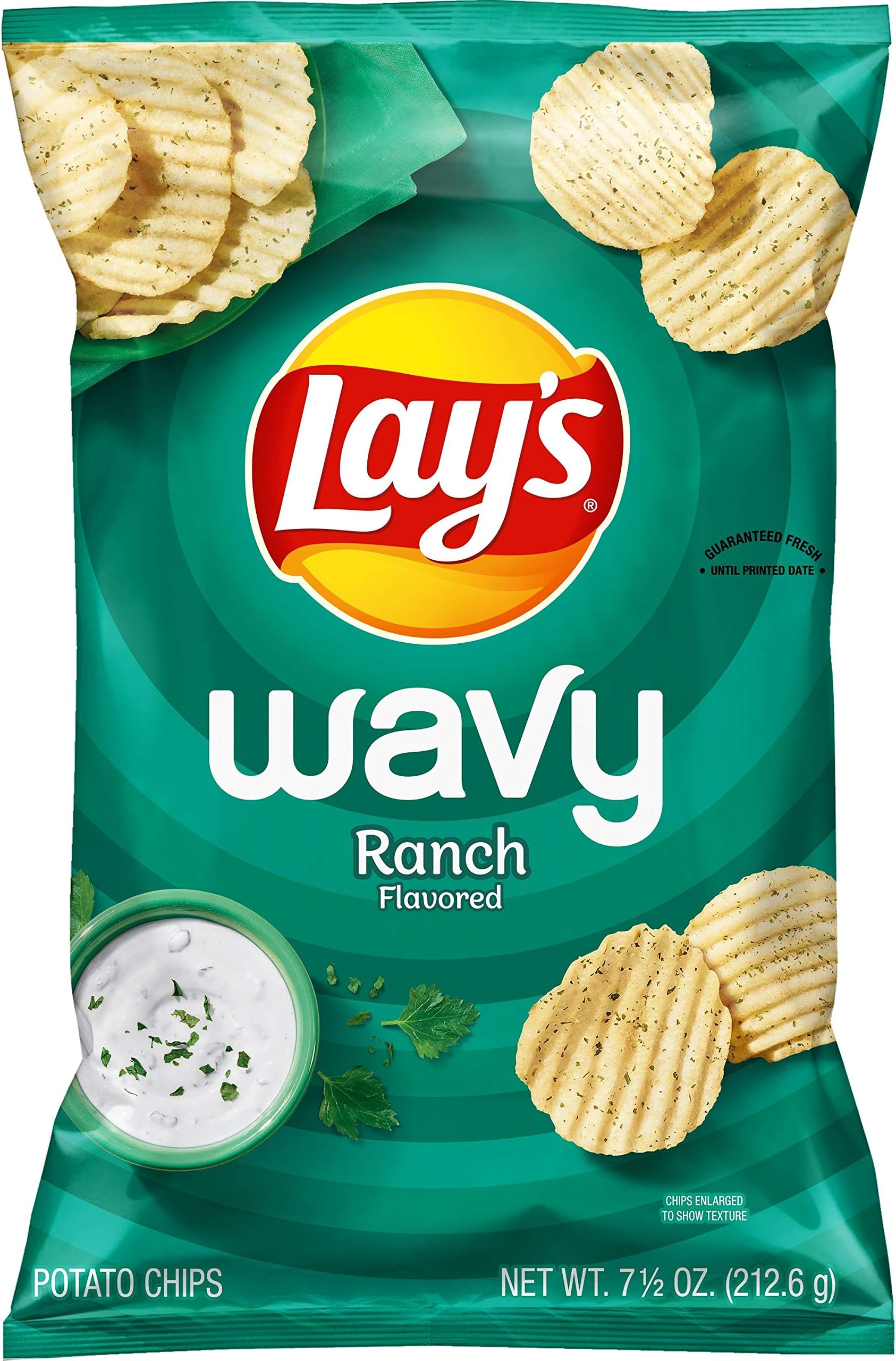 Amazon.com: Lay's Wavy Potato Chips Ranch Flavor, 7.5 Oz