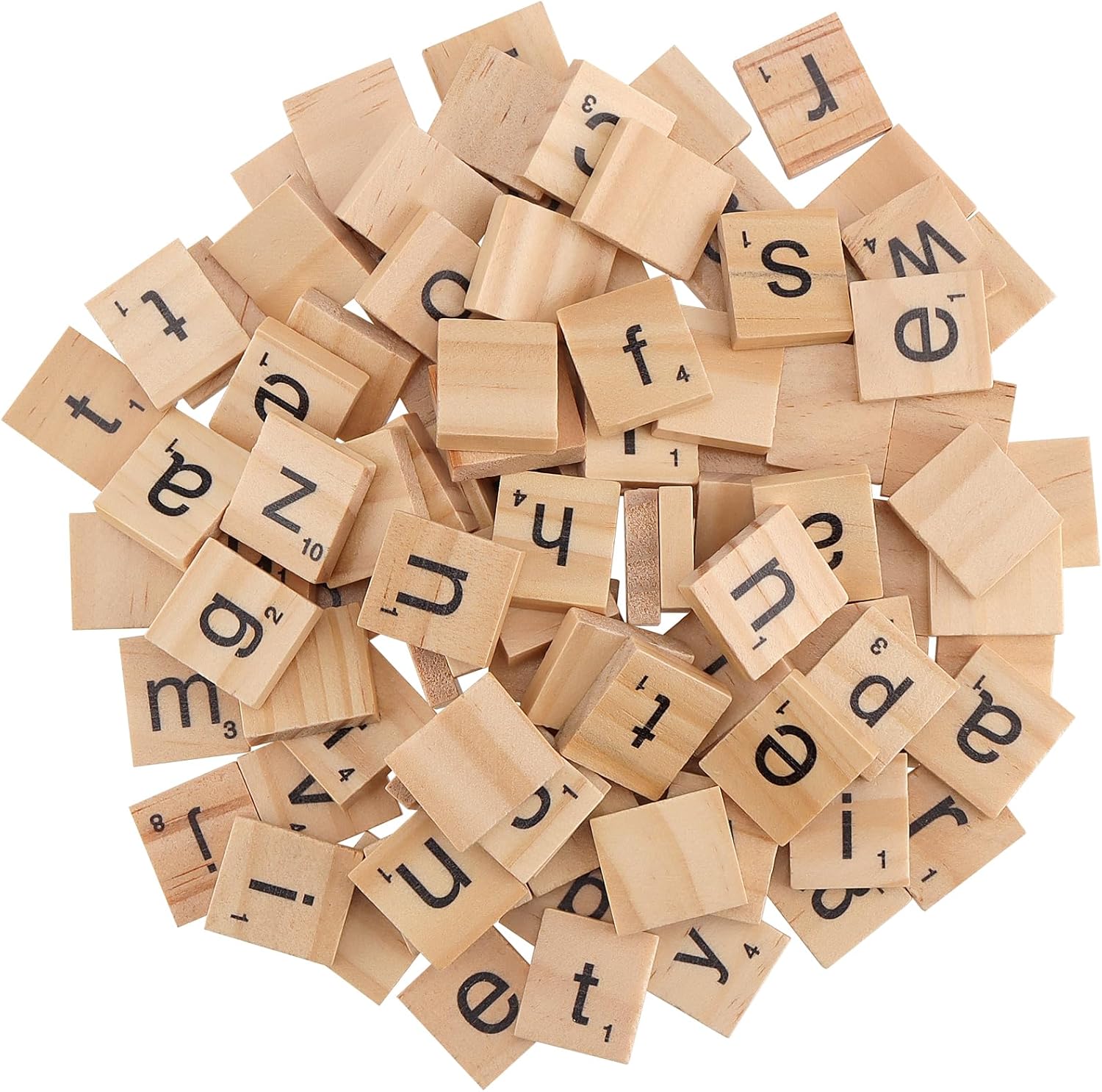 Amazon.com: ZEONHAK 1200 PCS Wooden Letters Tiles, Small Letter Tile ...