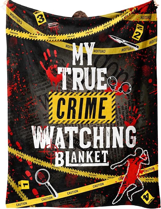 Amazon.com: Flpoxzd True Crime Gifts, True Crime Christmas Blanket ...