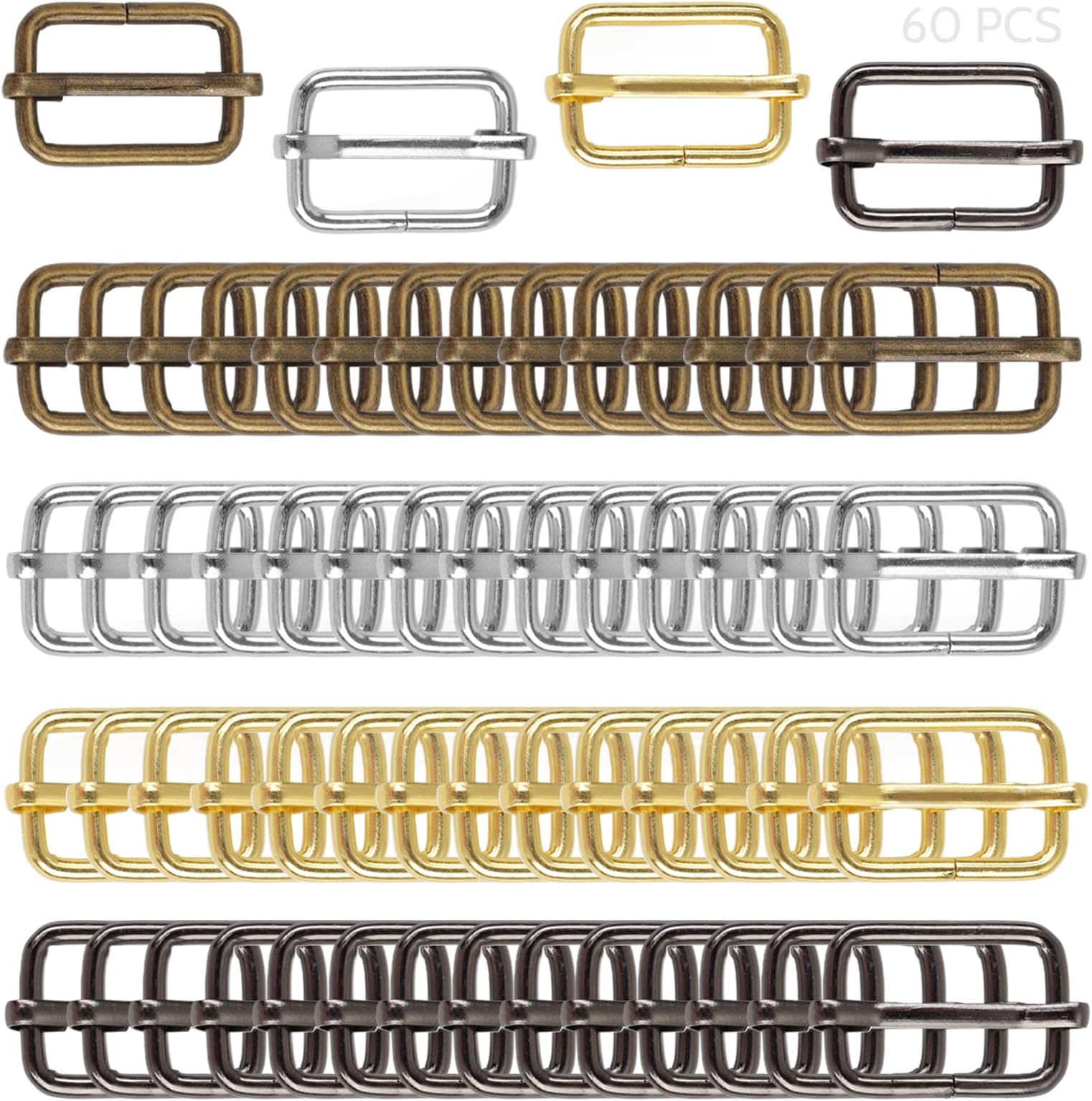 Amazon.com: BIKICOCO Metal Slide Adjuster Buckle Tri-Glides with ...