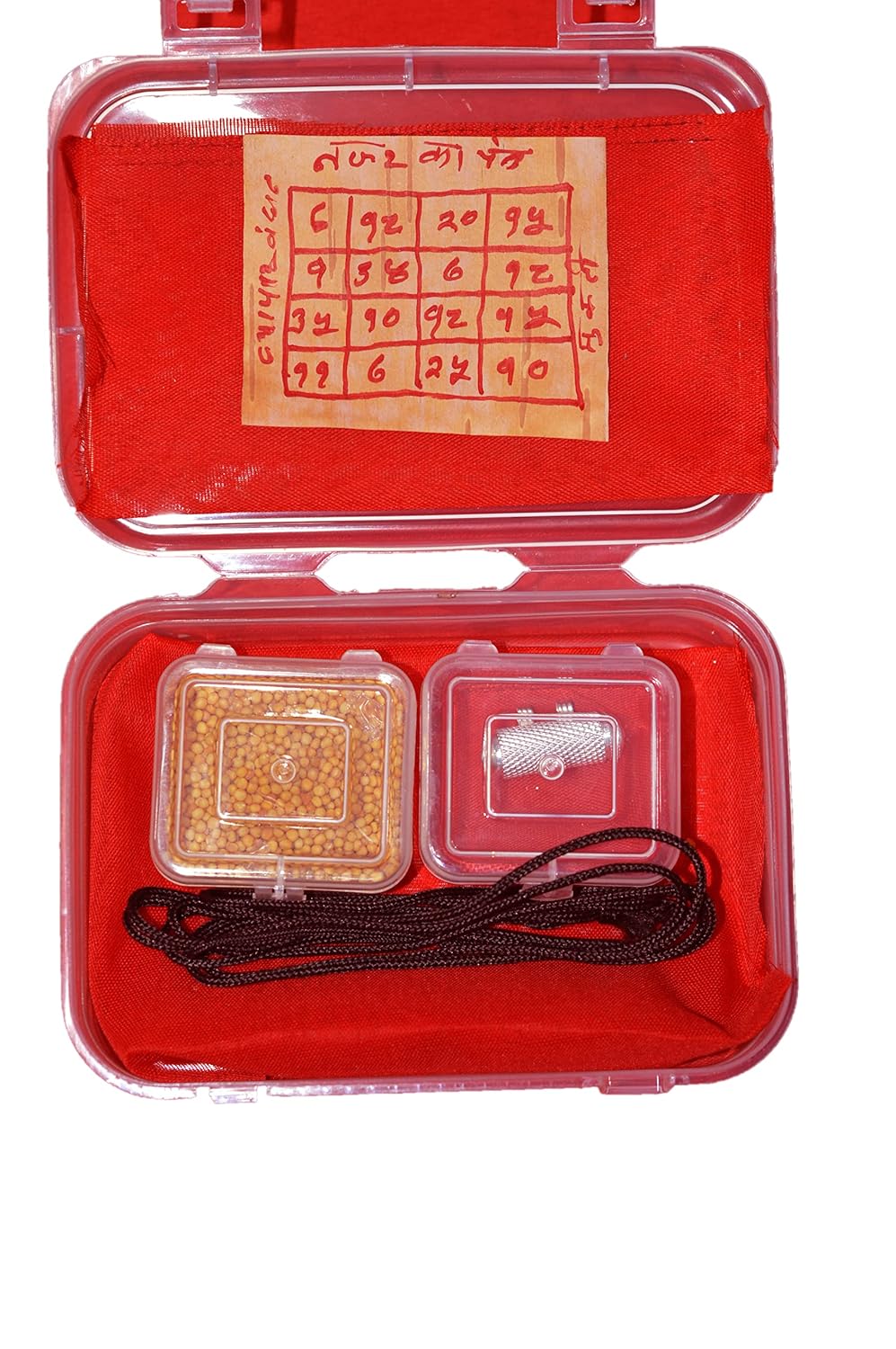 YOGIRAJ Nazar Suraksha kavach Yantra Pendant Locket Tabij Silver Plated ...