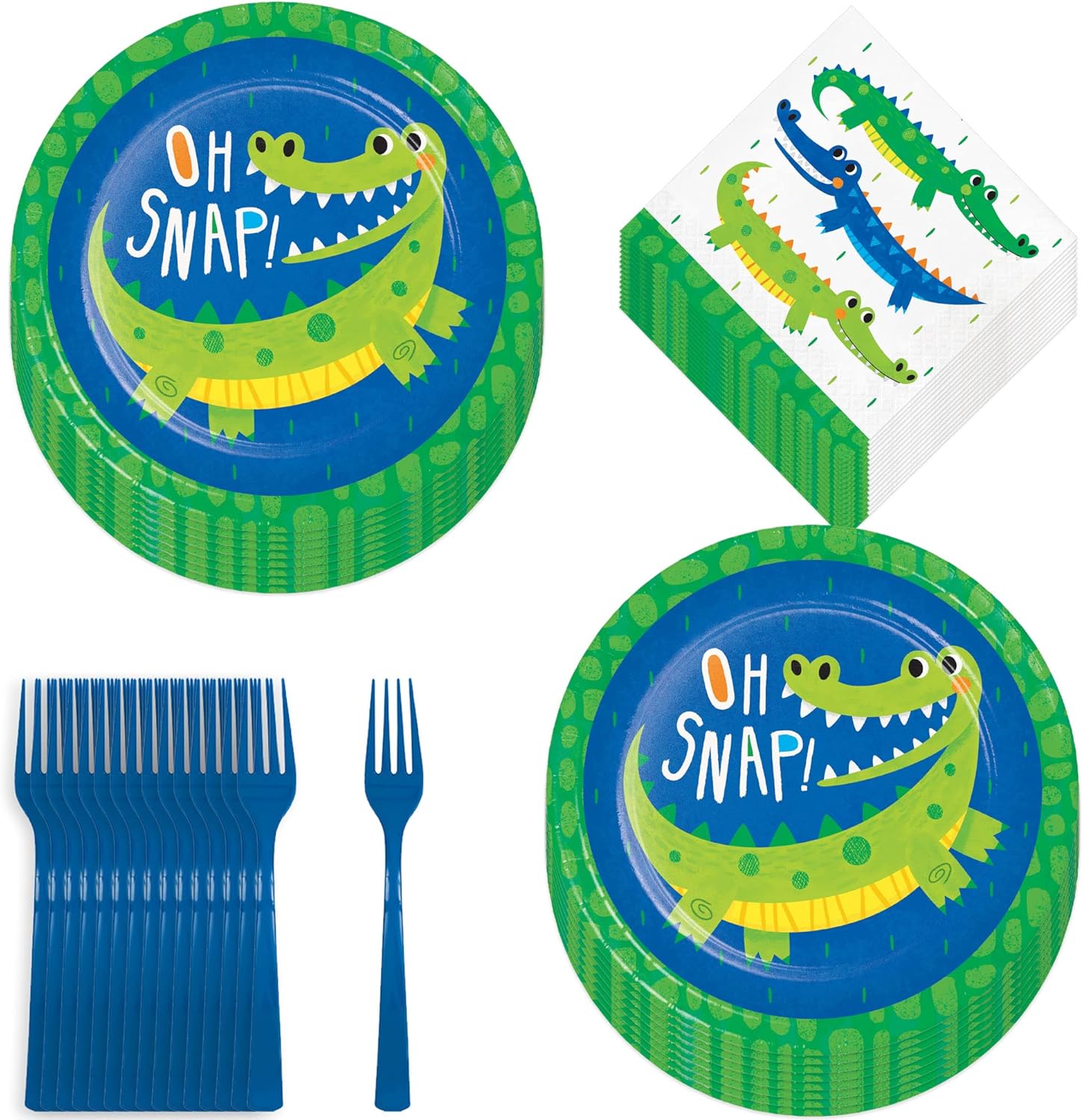Amazon.com: Alligator Party Supplies - Paper Dinner Plates, Lunch ...