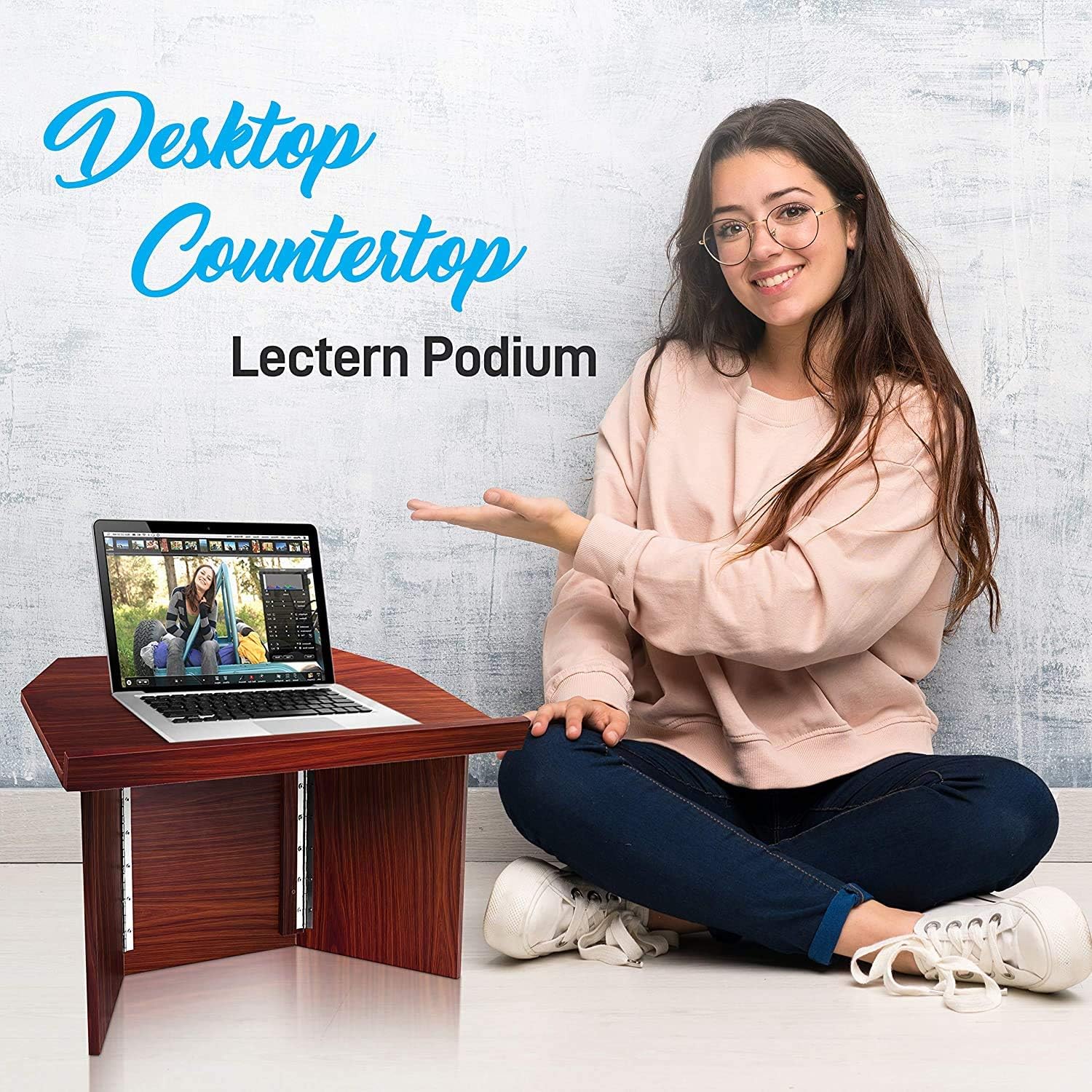 Snapklik.com : Pyle Foldable Desktop Lectern Podium Stand-Portable ...