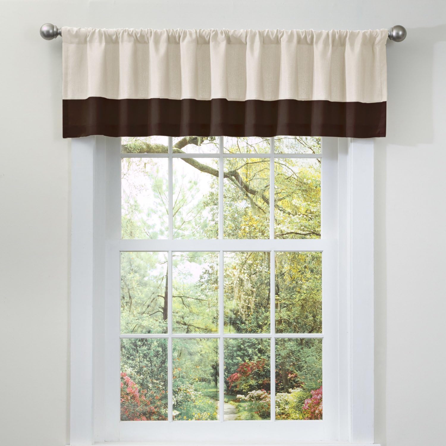 Amazon.com: Lush Decor Ventura Valance, 18-Inch by 84-Inch, Tan ...