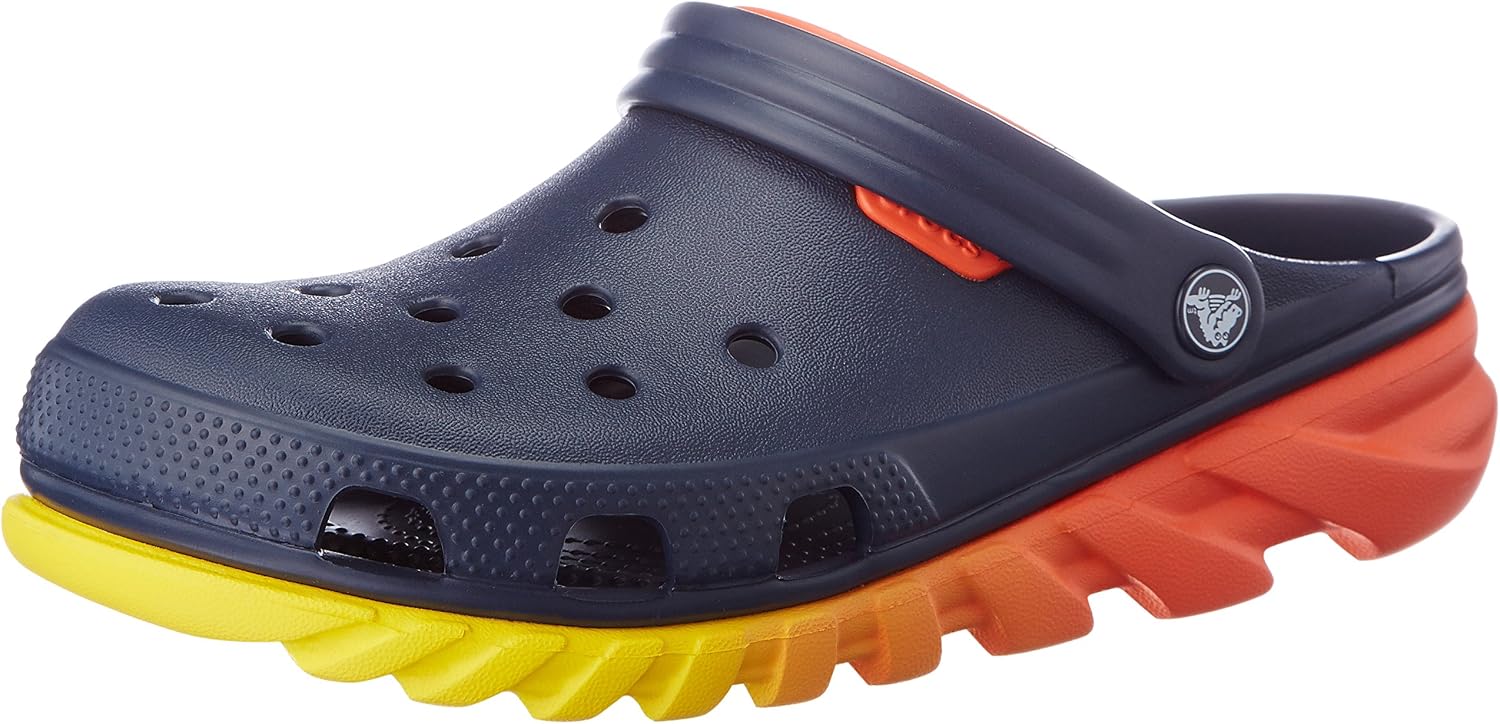 crocs - Unisex Adult Duo Max Ombre Clog - Navy Orange, size: 38.5 EU ...