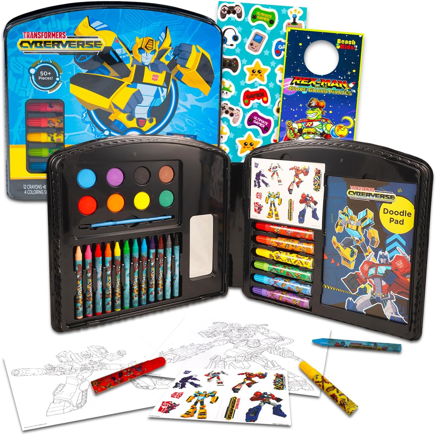 Amazon.com: Transformers Art Set for Kids - 50 Pc Transformers Art Kit ...