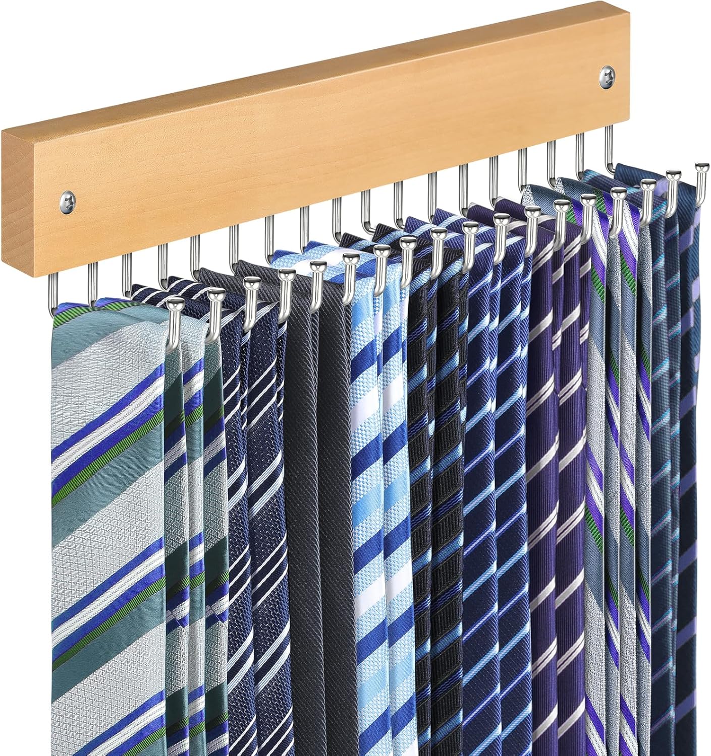 Amazon.com: Tie Rack Belt Hanger Wall Mounted, Lomrsiul Non Slip 180 ...