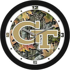Amazon.com : SunTime NCAA Georgia Tech Yellow Jackets Wall Clock - Camo ...