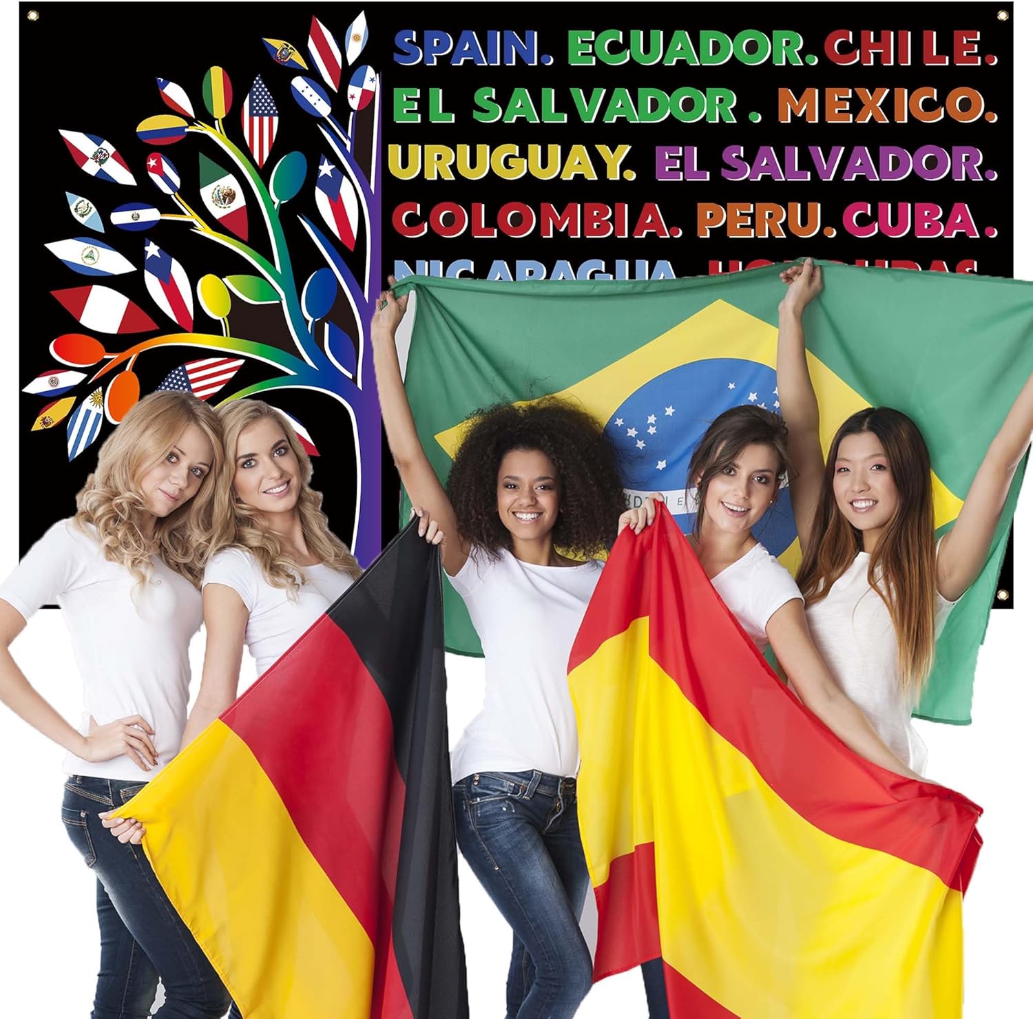 Decoraciones del mes de la herencia hispana, pancarta latinoamericana ...