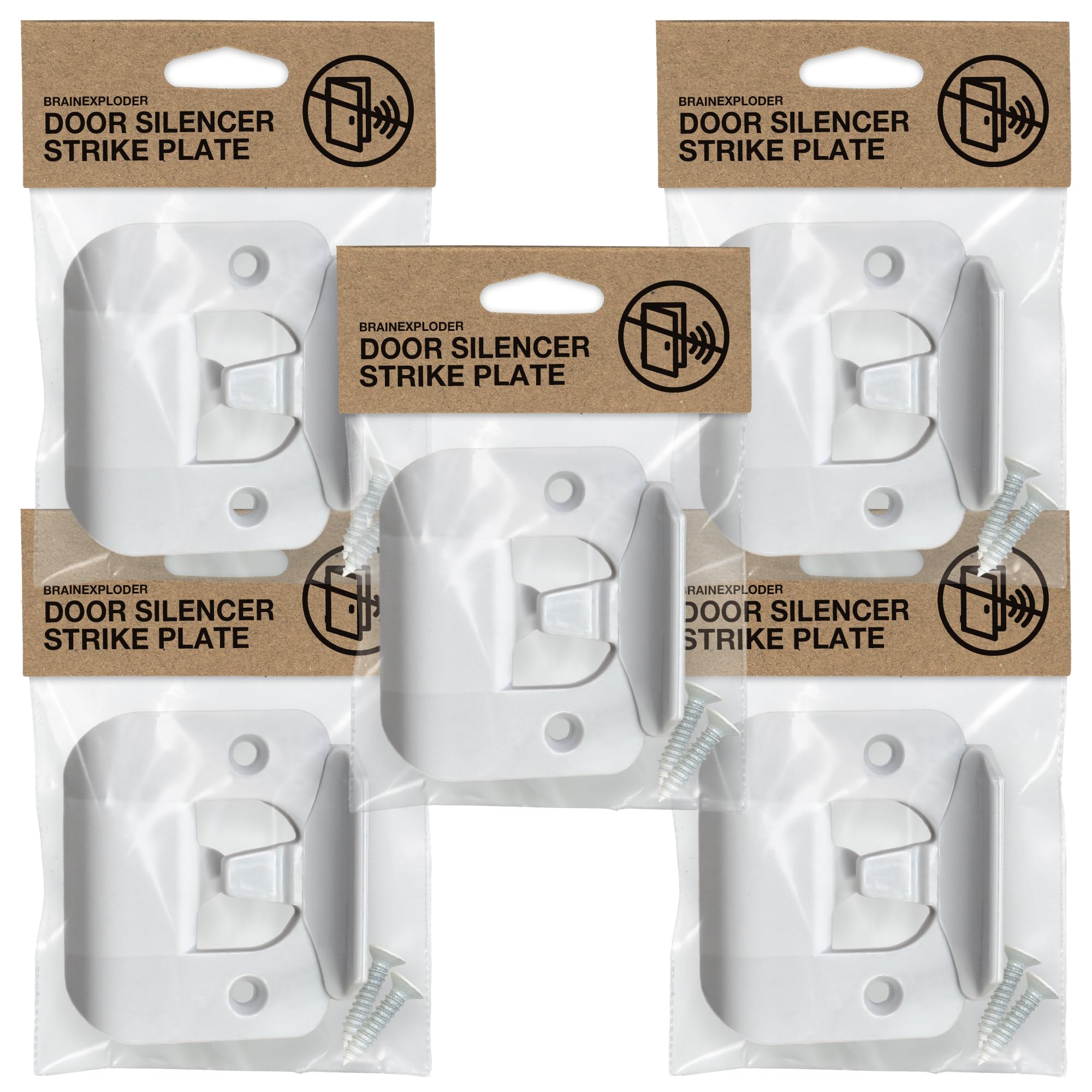 Door Silencer Strike Plate - Flexible, Noise Eliminating Fix for Loud ...