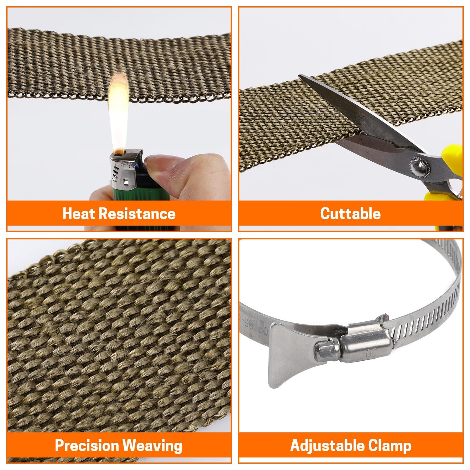 Snapklik.com : Fireproof Stove Pipe Wrap Set, 4 Pcs Stove Pipe Covers ...