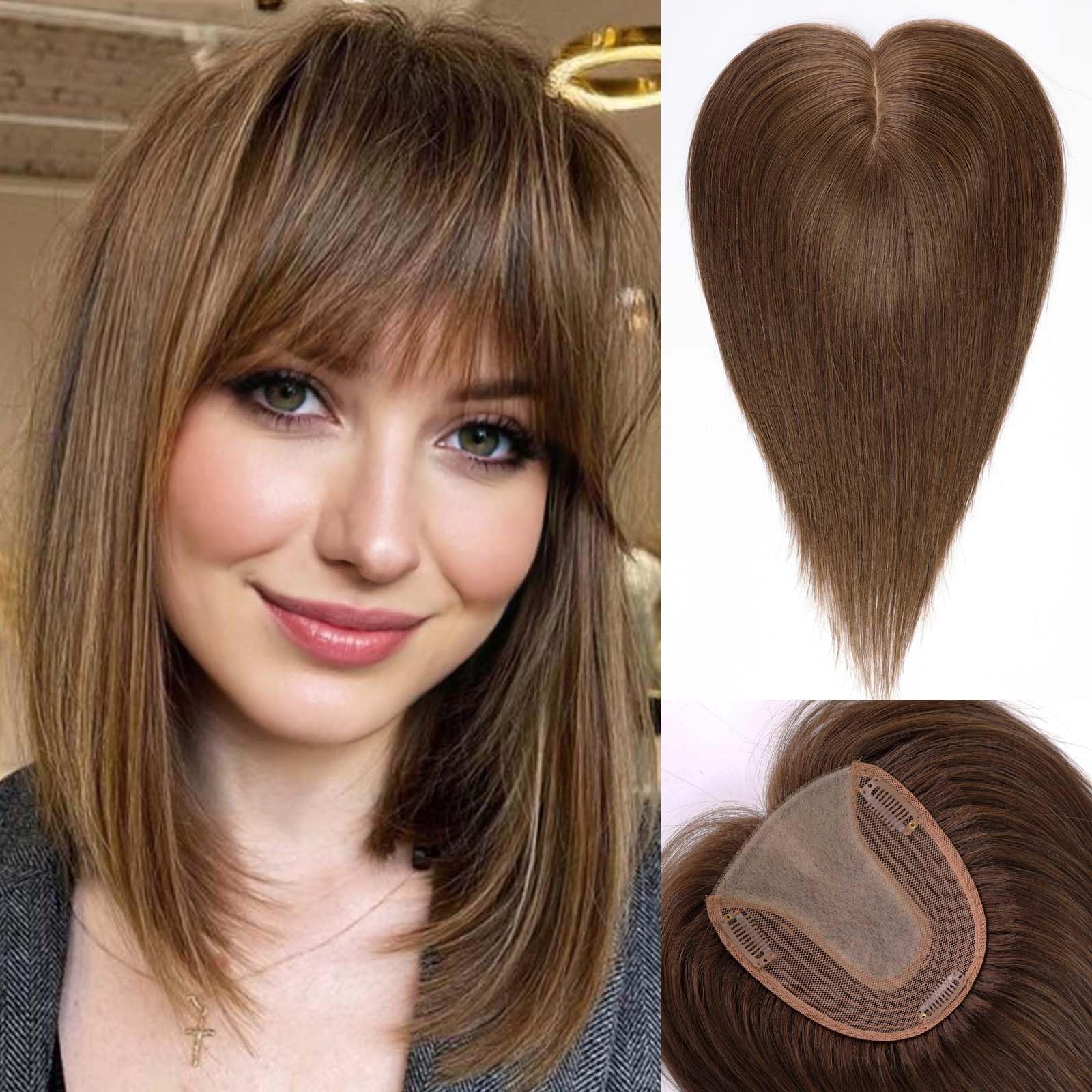 Amazon.com : starluck Hair Toppers for Women 14 inch Real Human Hair ...