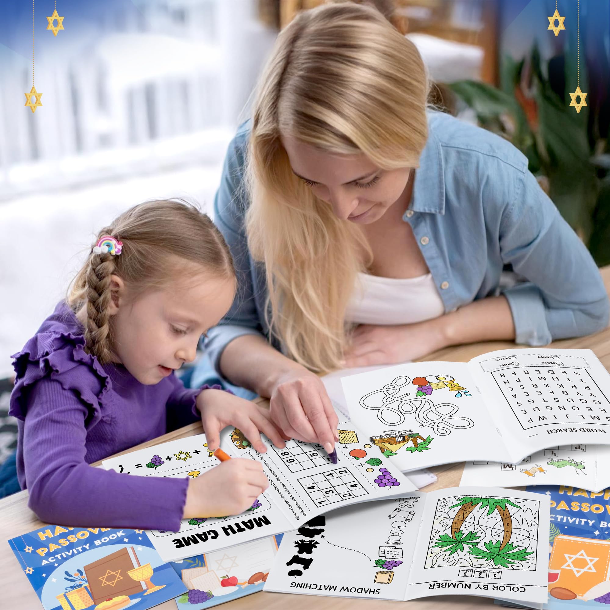 Snapklik.com : Passover Activity Books For Kids - 24Pcs Happy Passover ...