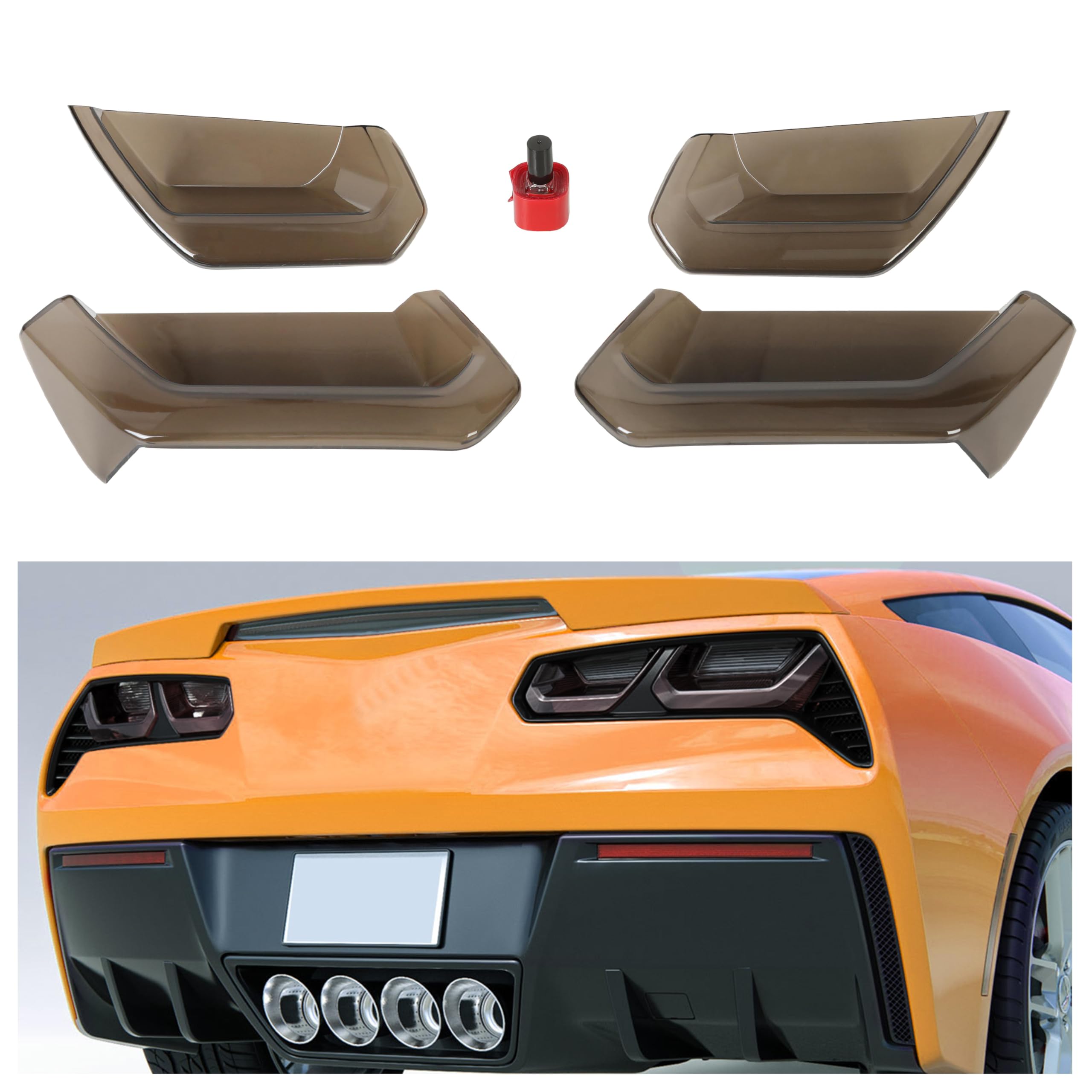 Amazon.com: HECASA Rear Tail Light Lens Kit Taillight Compatible with ...