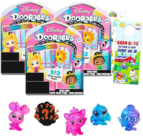 Amazon.com: Disney Doorables Blind Bags - Bundle with 3 Disney ...