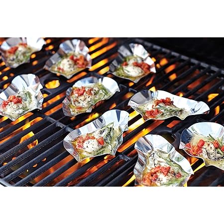 Amazon.com: Set of 24 Stainless Steel Grillable Oyster Shells Reusable ...